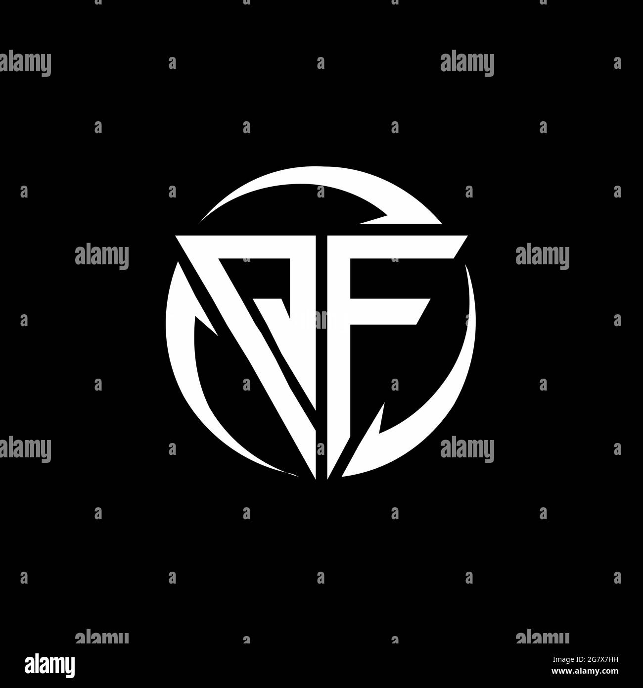 Qf letter design Black and White Stock Photos & Images - Alamy