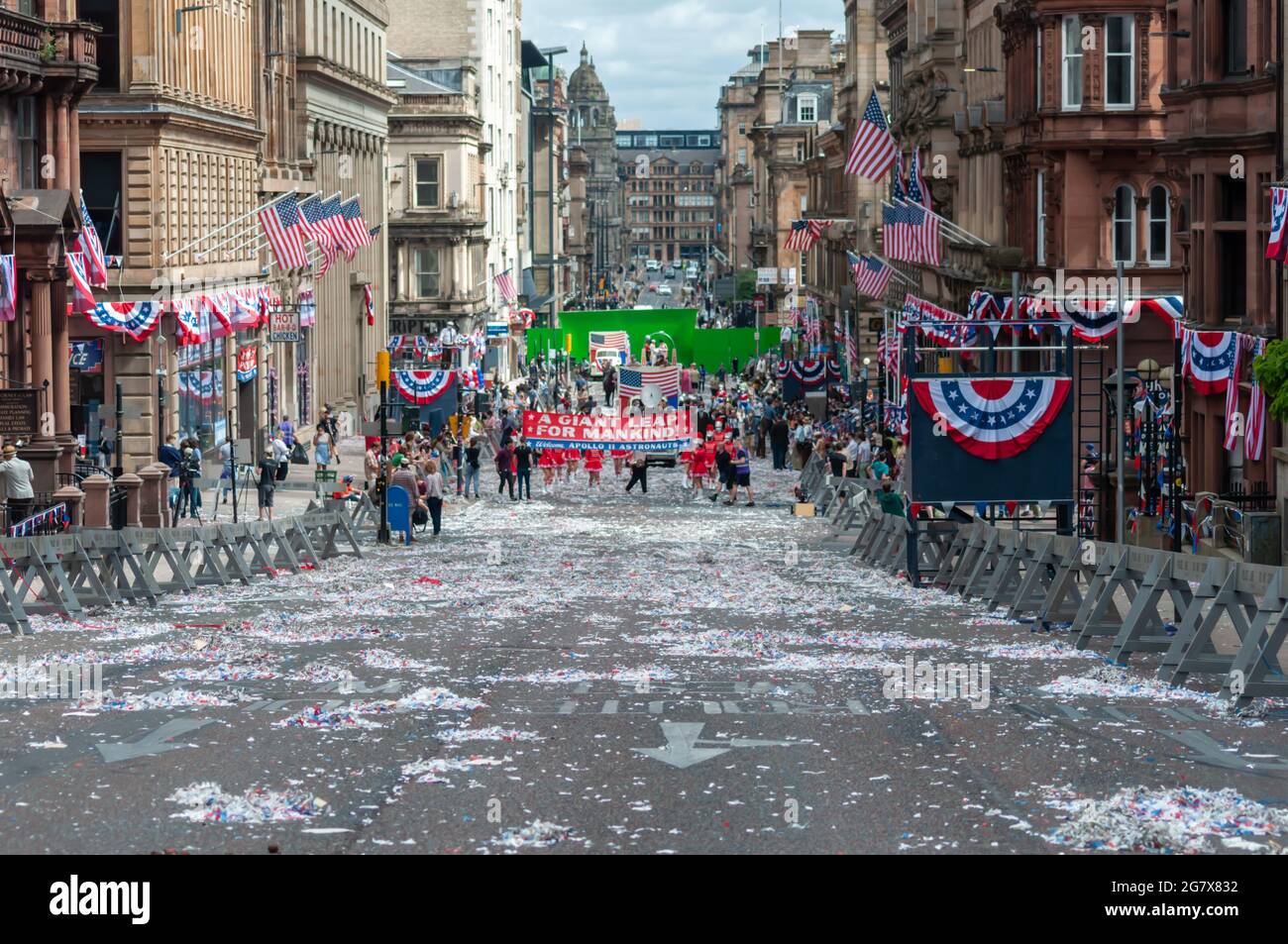 Glasgow, Scotland, UK. 16th July, 2021. Filming of Indiana Jones and ...