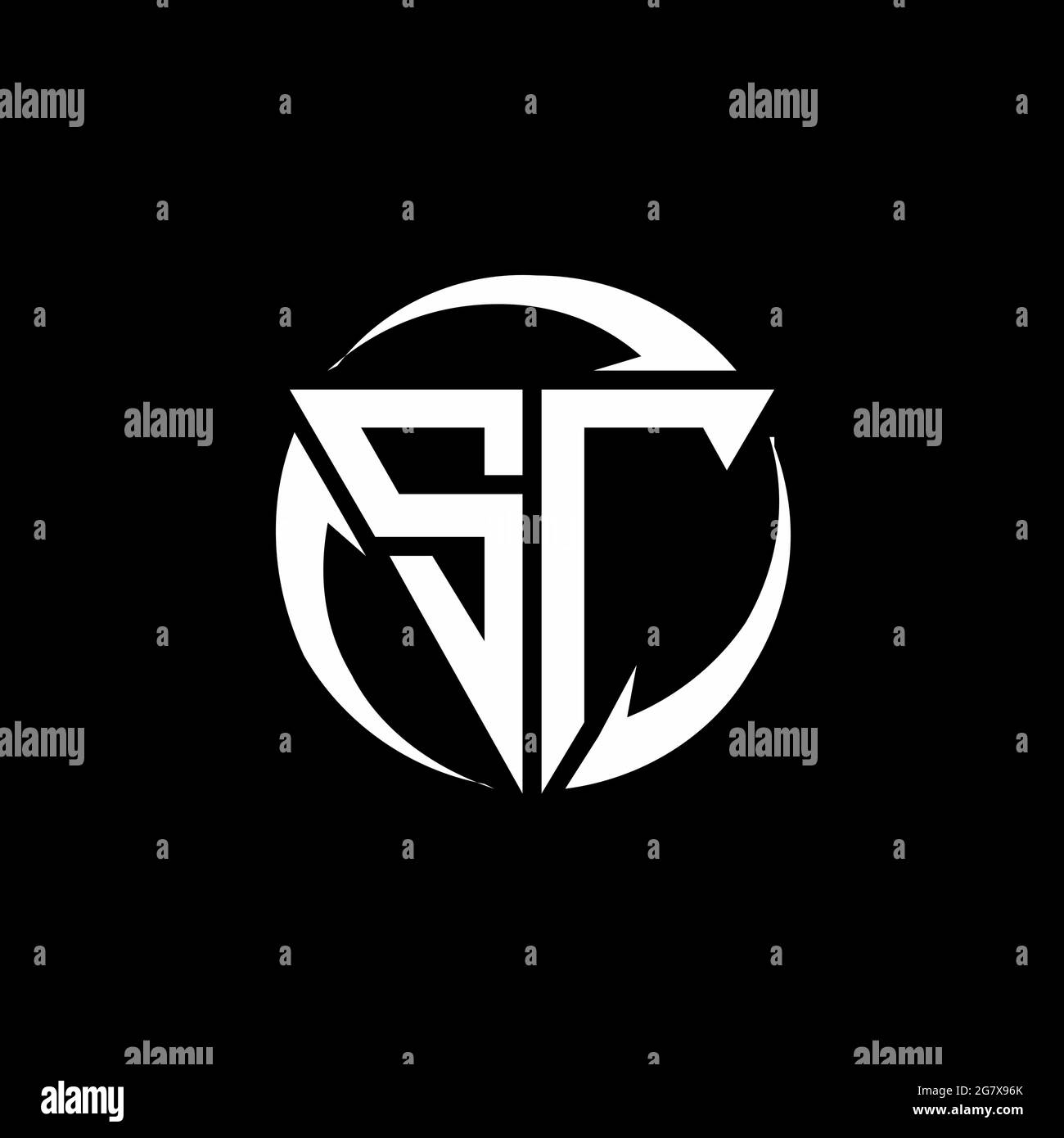 St minimal logo design hi-res stock photography and images - Alamy