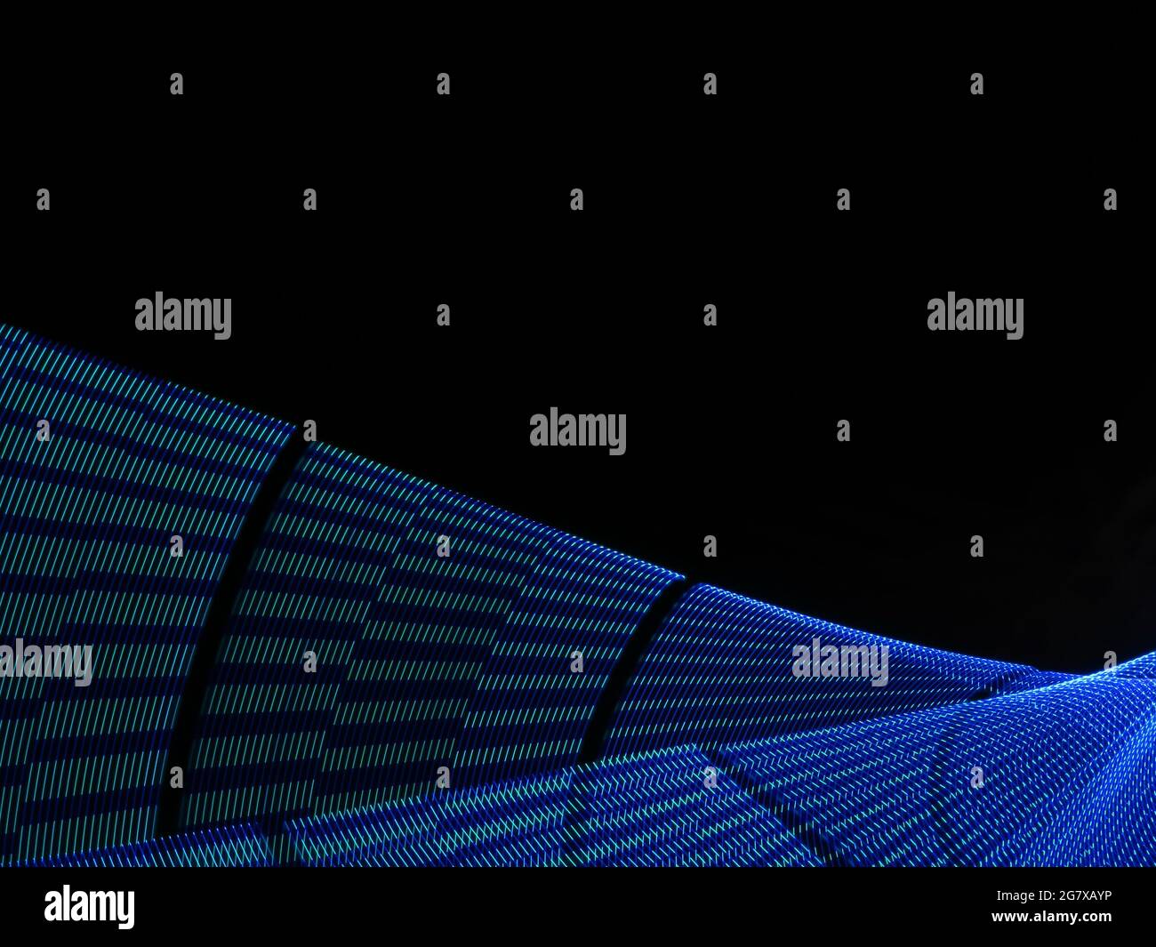 Gradual rhythmic light trajectory on the black background Stock Photo ...
