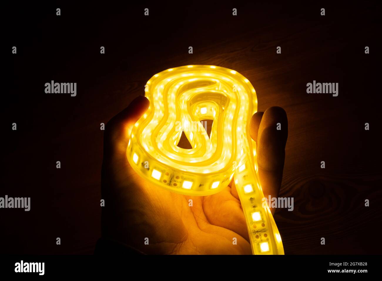 shining diode tape coil, illuminate led strip Stock Photo - Alamy