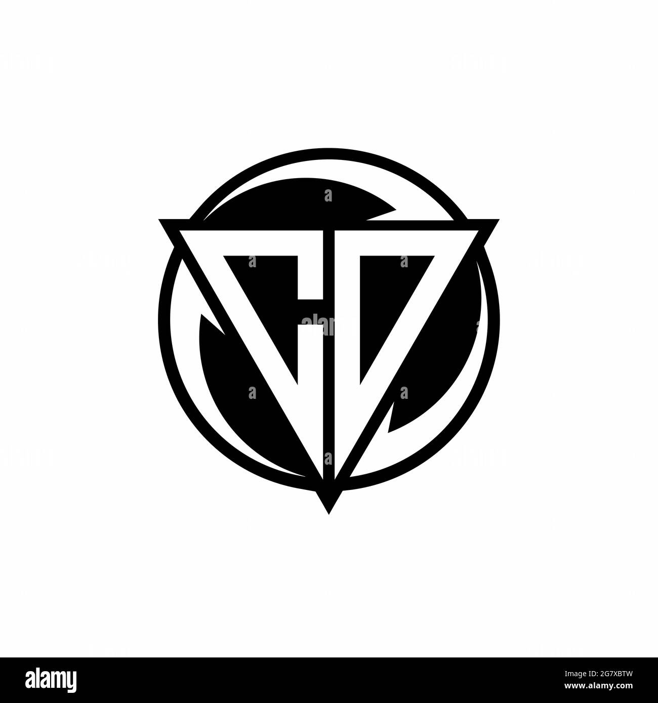 CO logo with triangle shape and circle rounded design template isolated ...