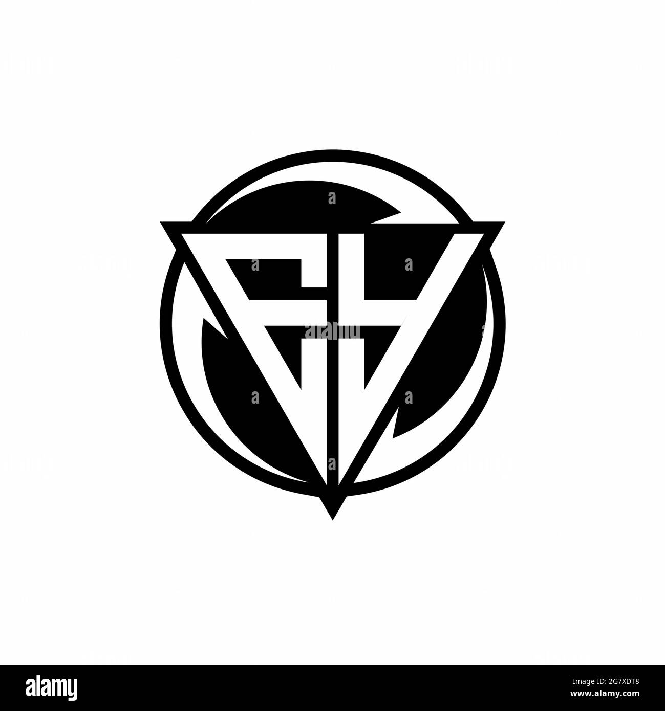 EY logo with triangle shape and circle rounded design template isolated ...