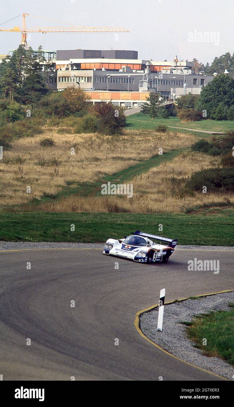 Porsche 956 testing and workshop at the Porsche Weissach test track ...