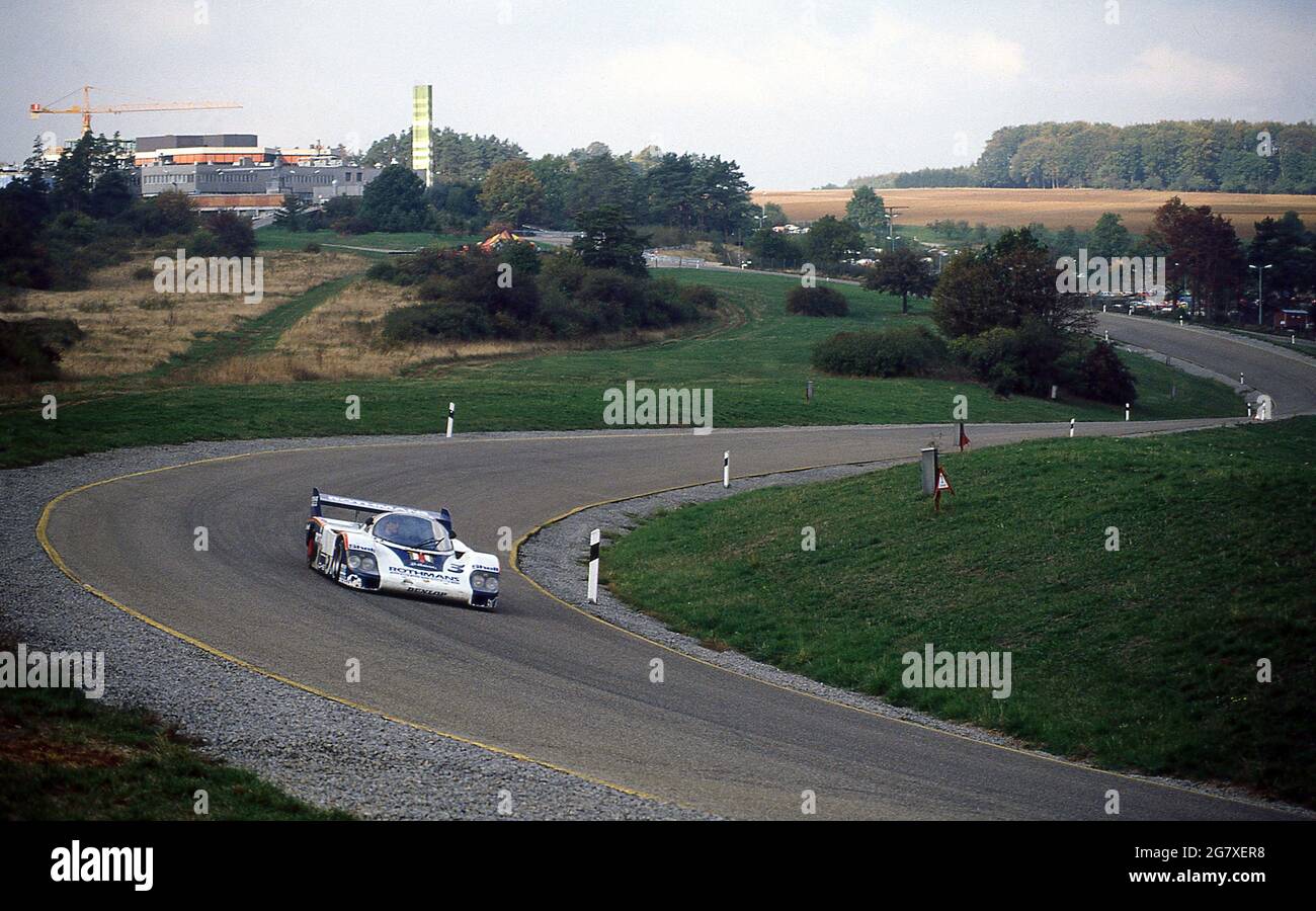 Porsche 956 testing and workshop at the Porsche Weissach test track ...