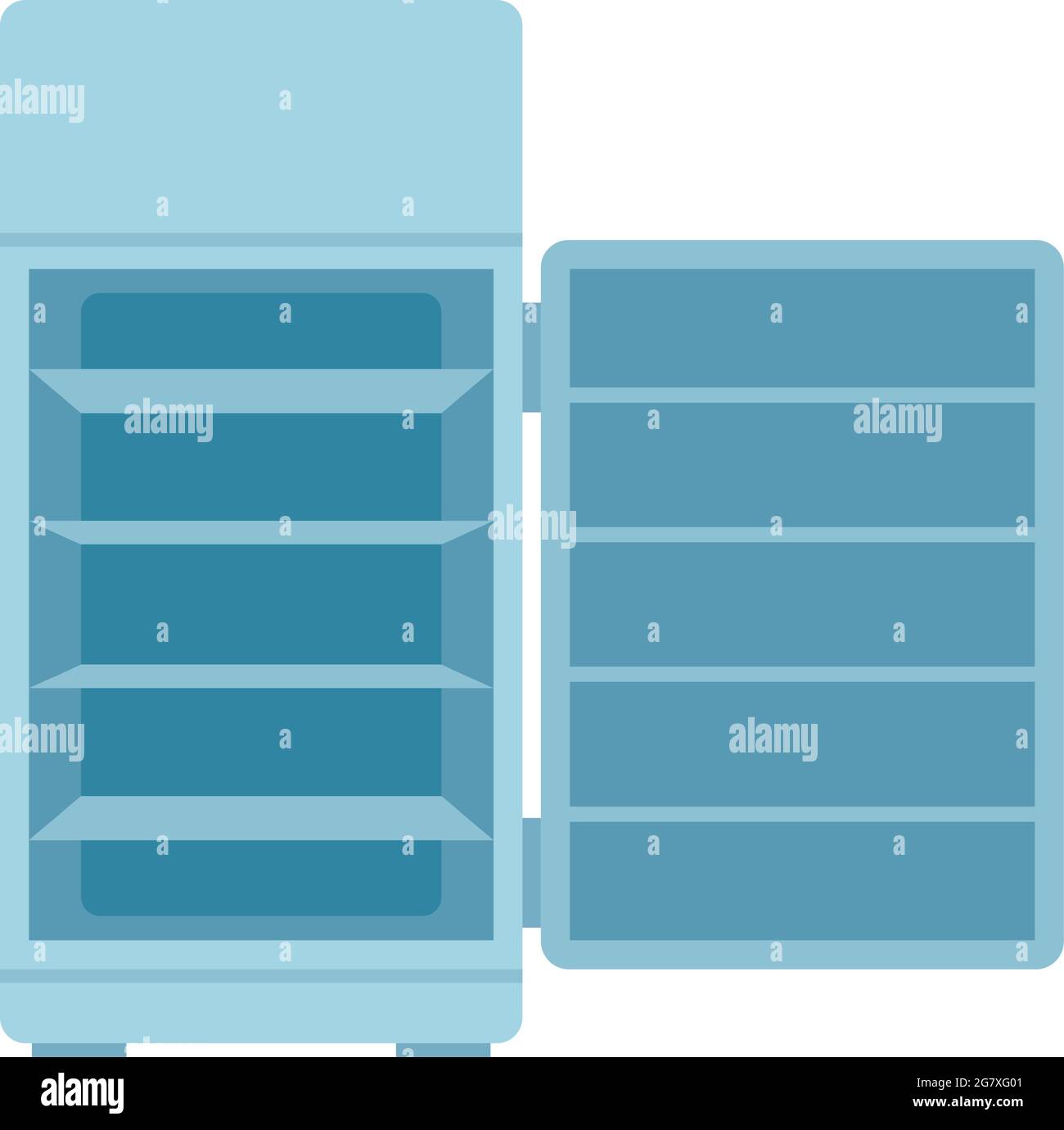 Open fridge icon. Flat illustration of open fridge vector icon isolated ...