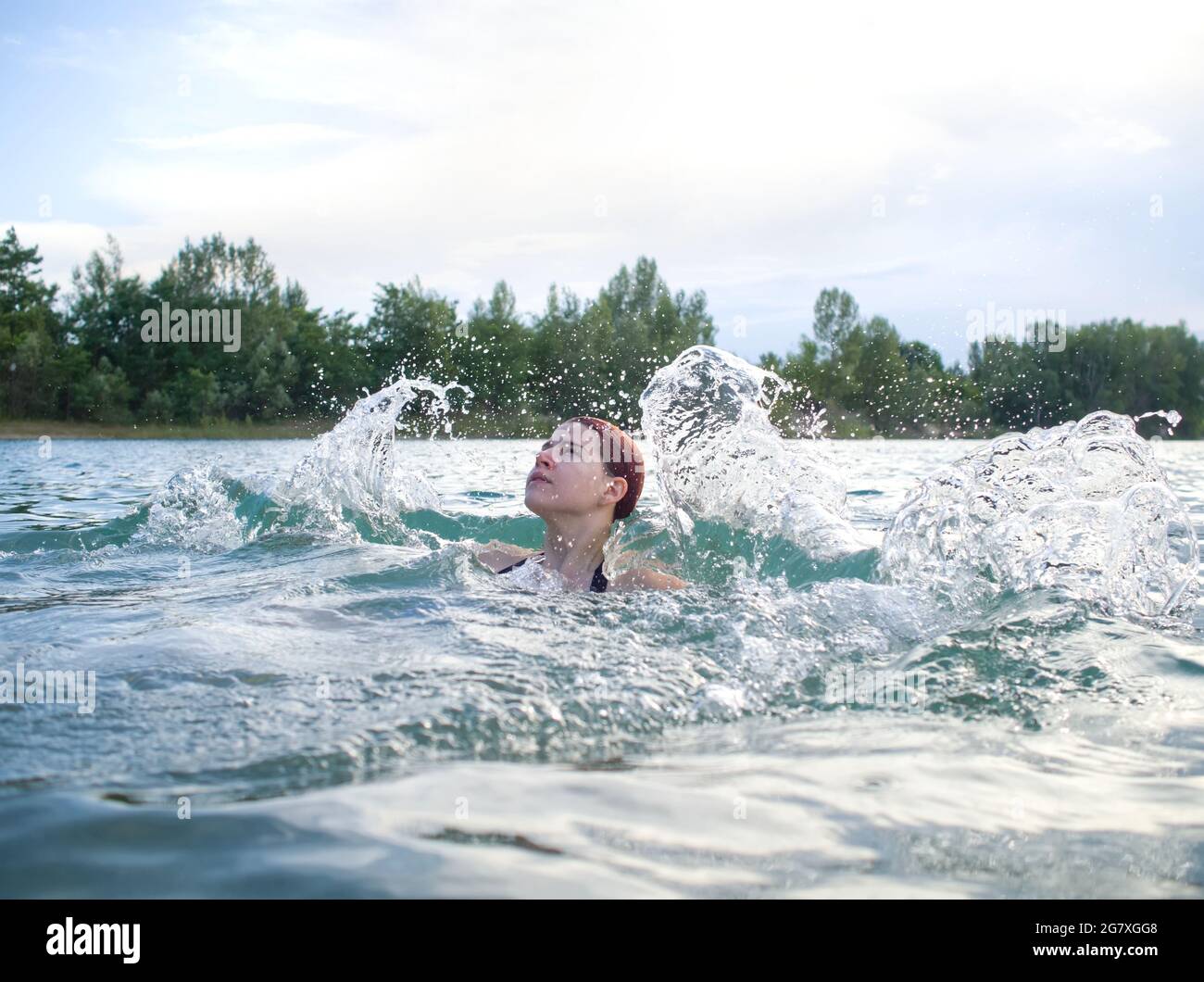 Woman face water splash hi-res stock photography and images - Alamy