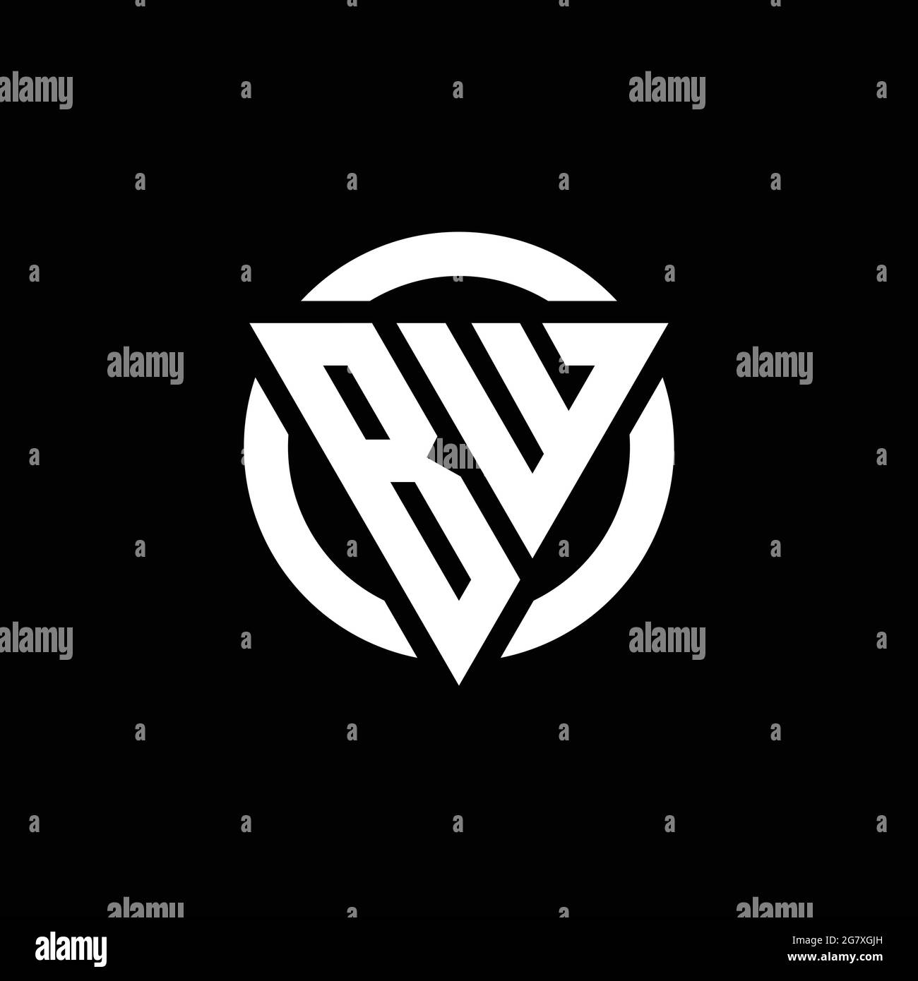 Initial logo bw vector vectors hi-res stock photography and images - Alamy