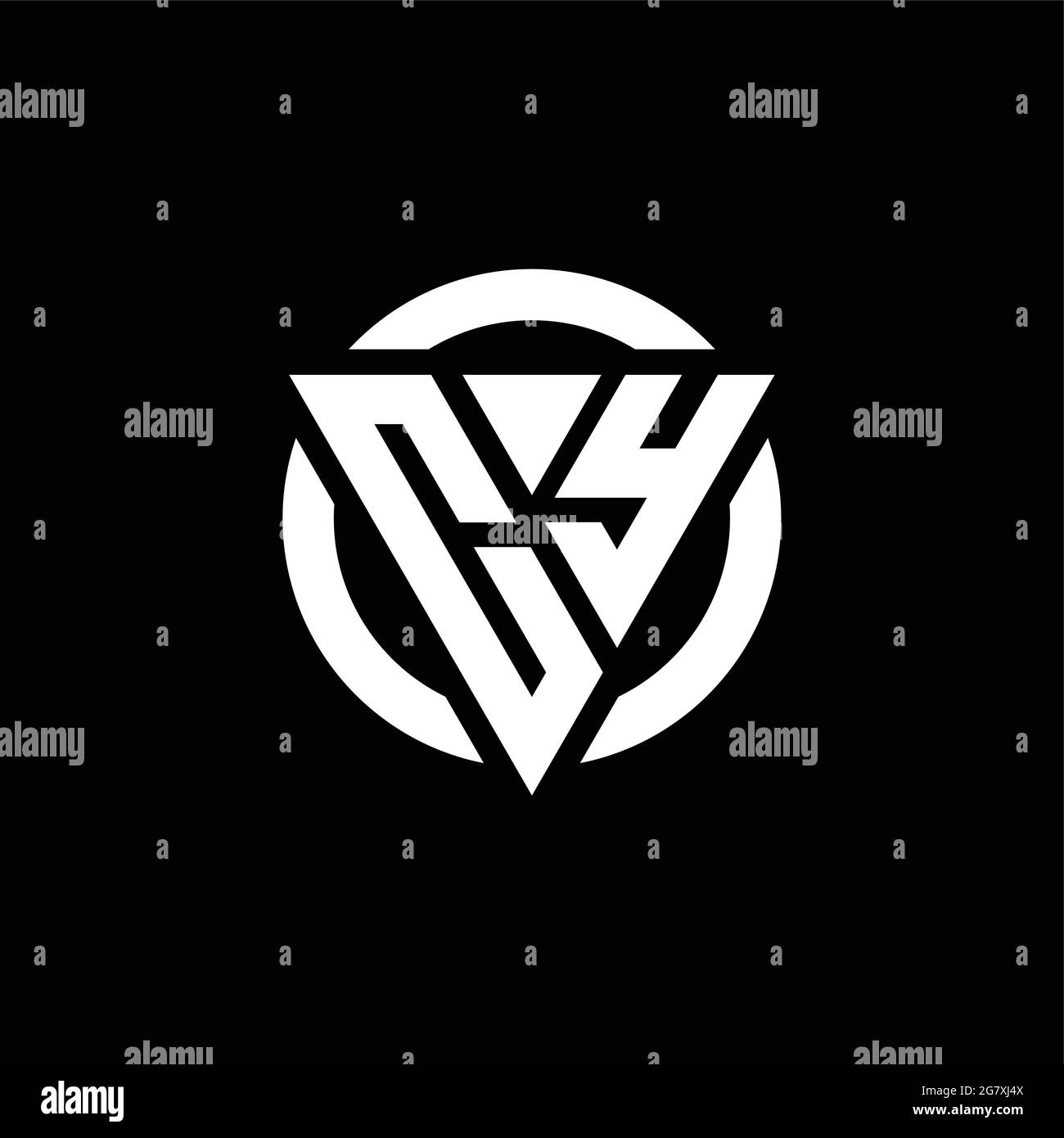 CY logo with triangle shape and circle rounded design template isolated ...