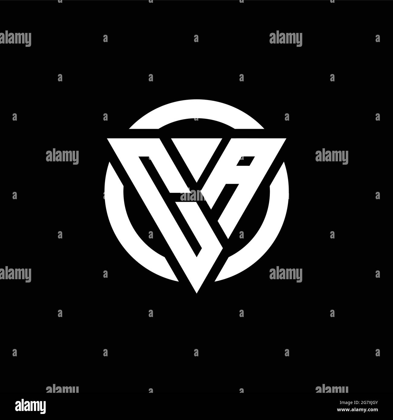 CA logo with triangle shape and circle rounded design template isolated ...