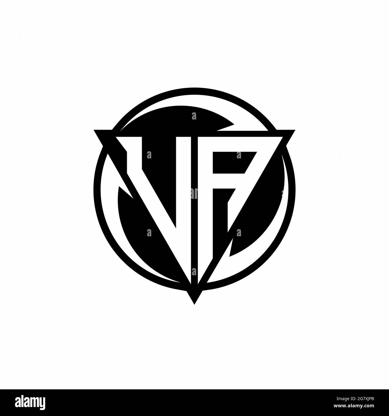 UA logo with triangle shape and circle rounded design template isolated on white background ...