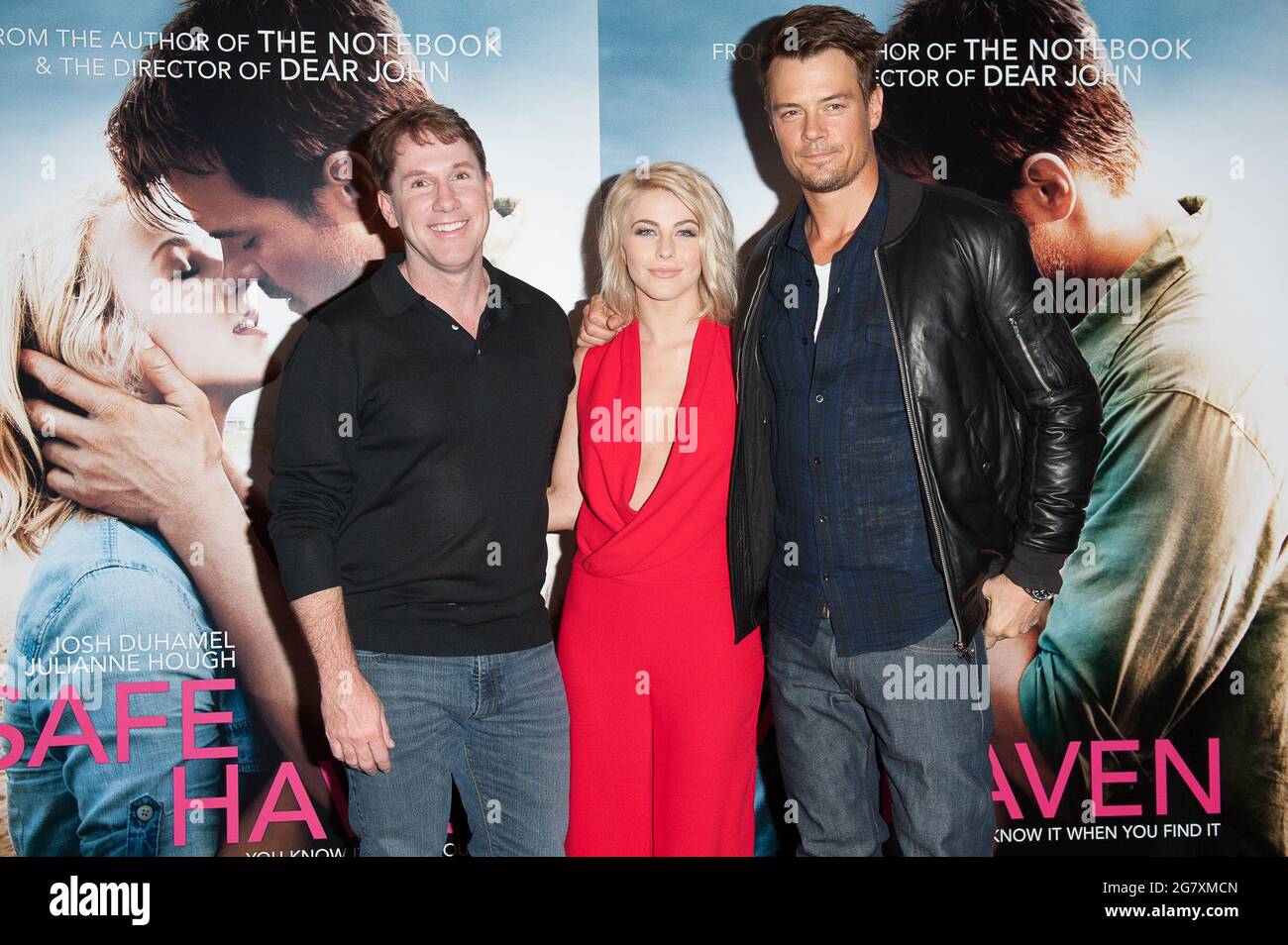 London, UK. (L to R) Writer Nicholas Sharp, Julianne Hough and Josh ...