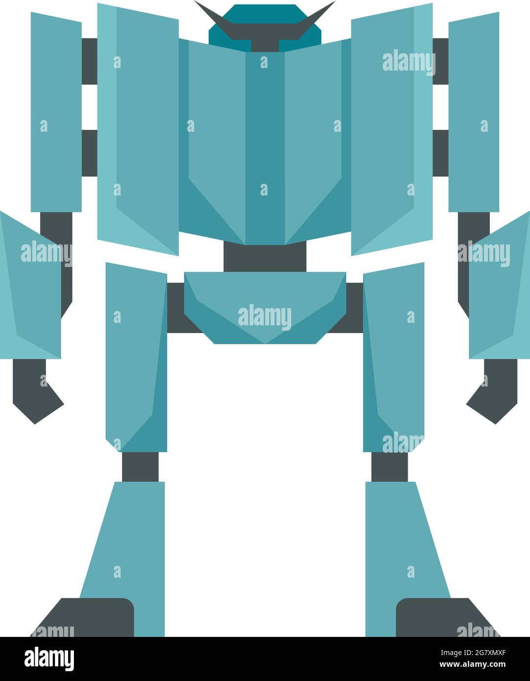 Fear robot transformer icon. Flat illustration of fear robot ...