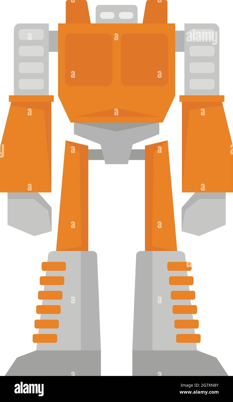 Space robot transformer icon. Flat illustration of space robot ...