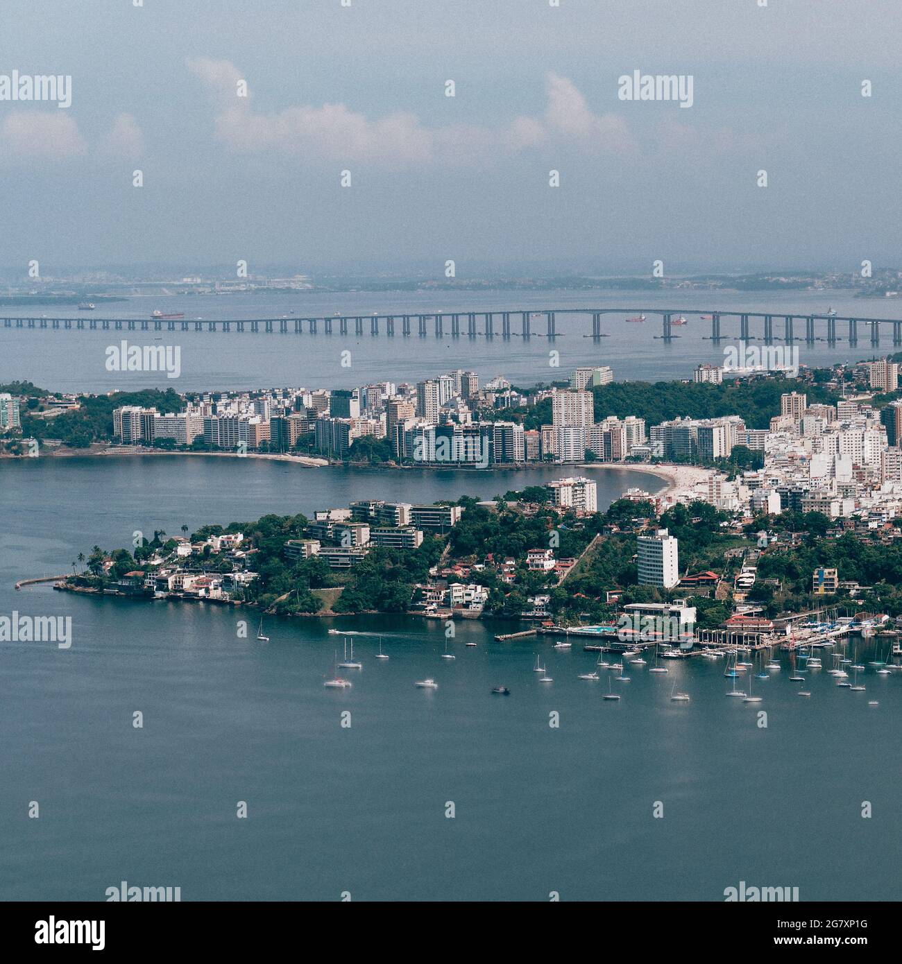 Aerial view of the Niteroi municipality in Rio de Janeiro, Brazil Stock ...