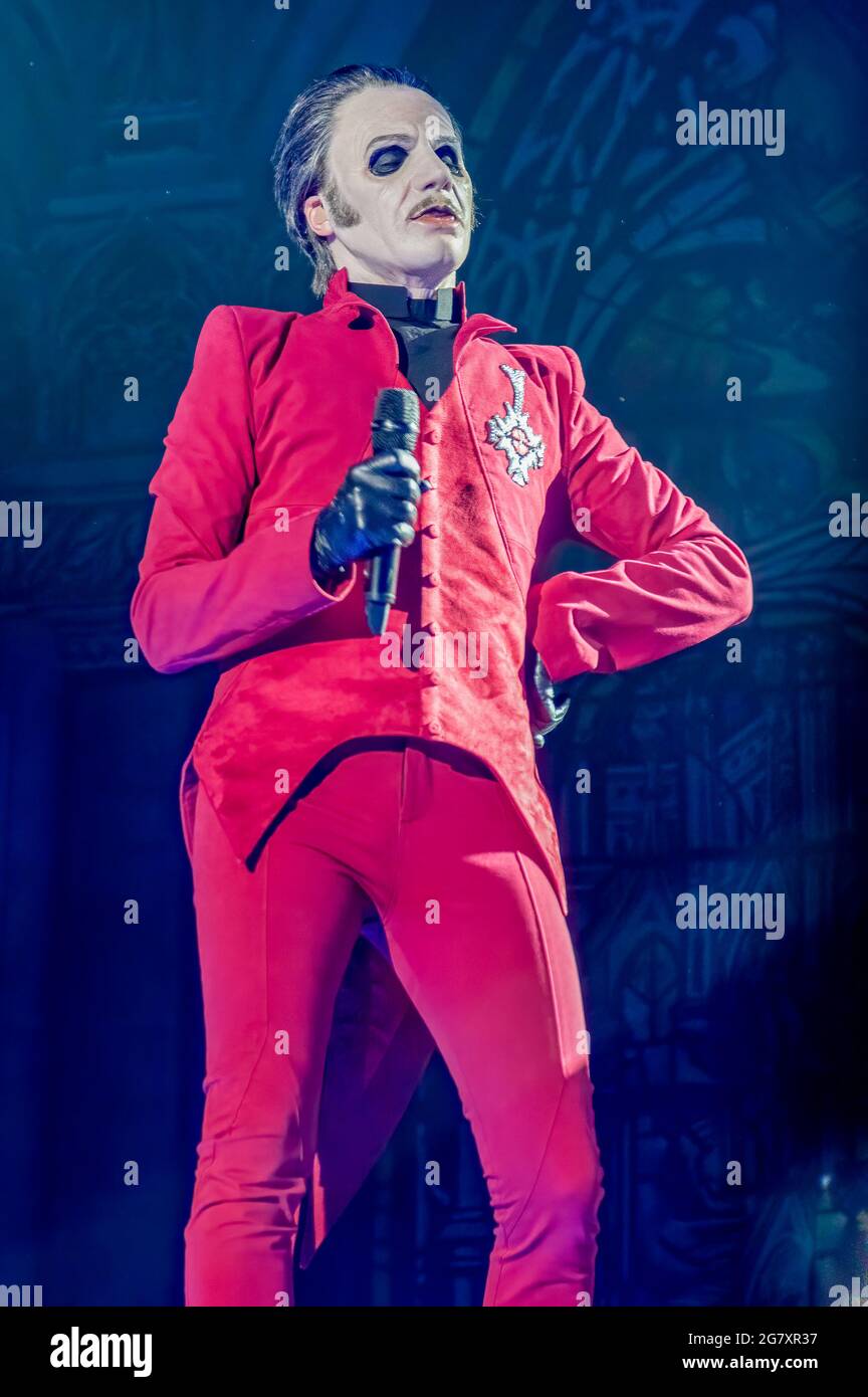 Ghost, also known as Ghost B.C. play live in London at The SSE Arena ...