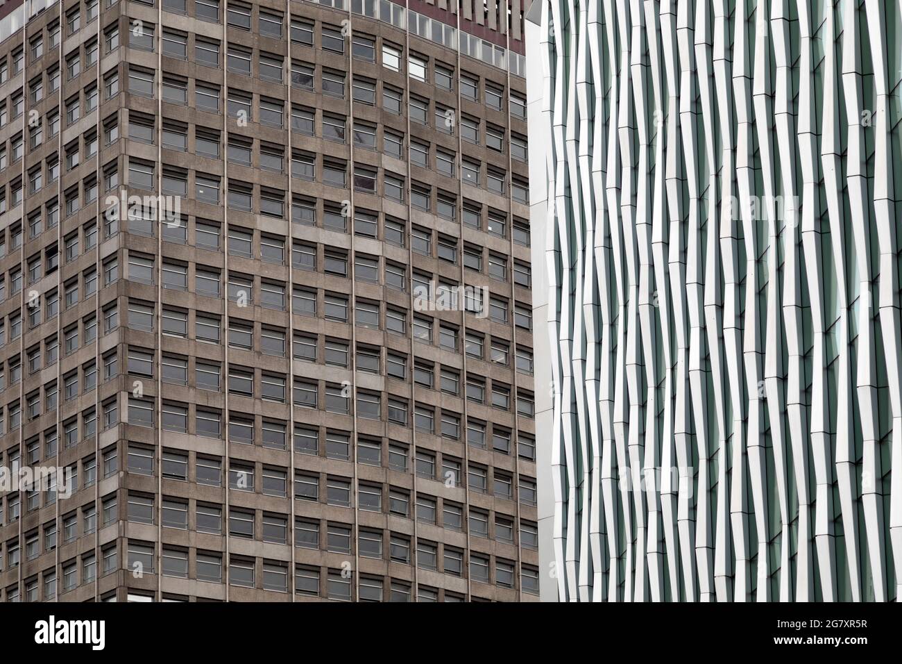Multi-storey buildings in Westminster, London, England. The abstract ...