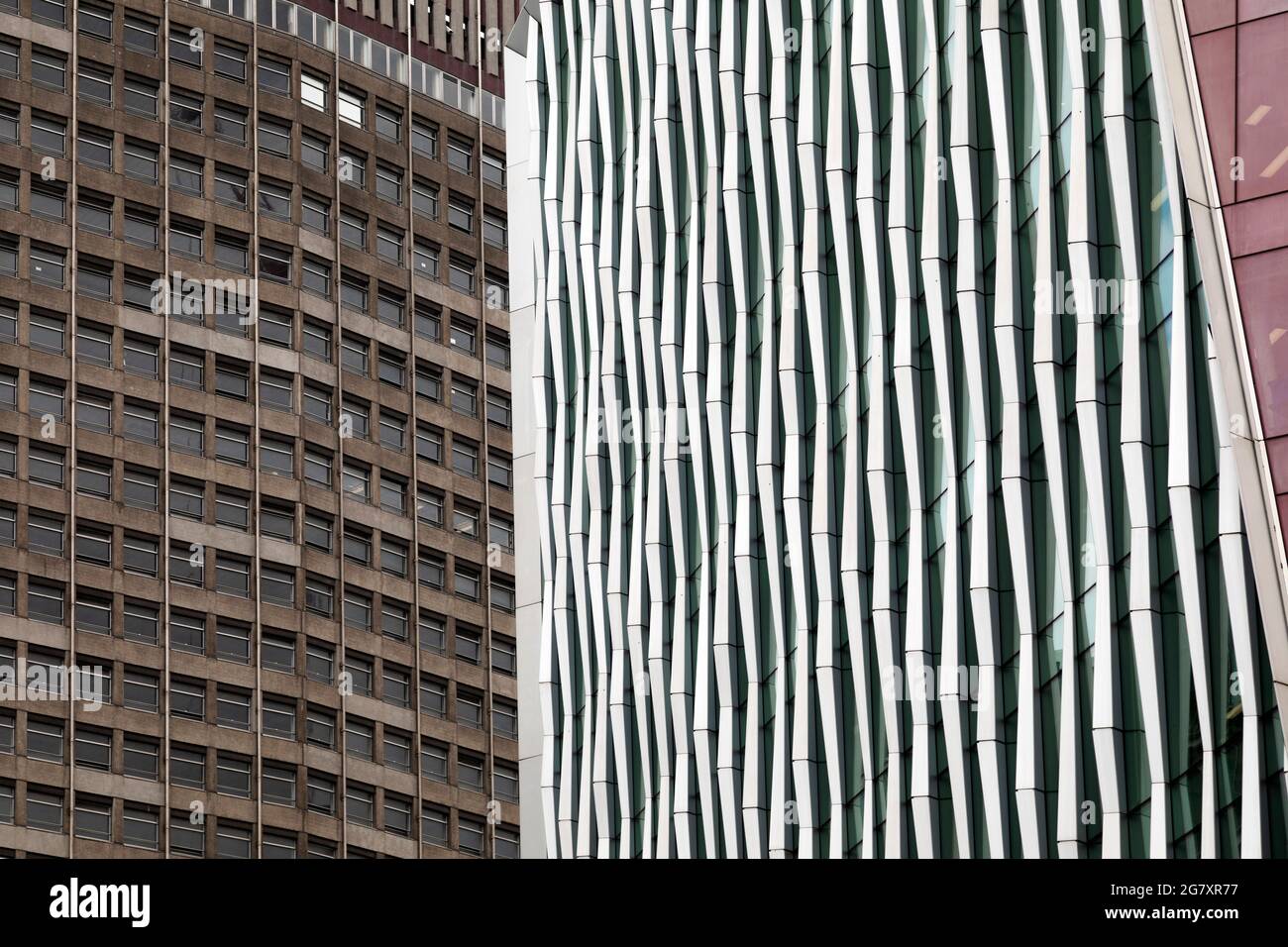 Multi-storey buildings in Westminster, London, England. The abstract ...