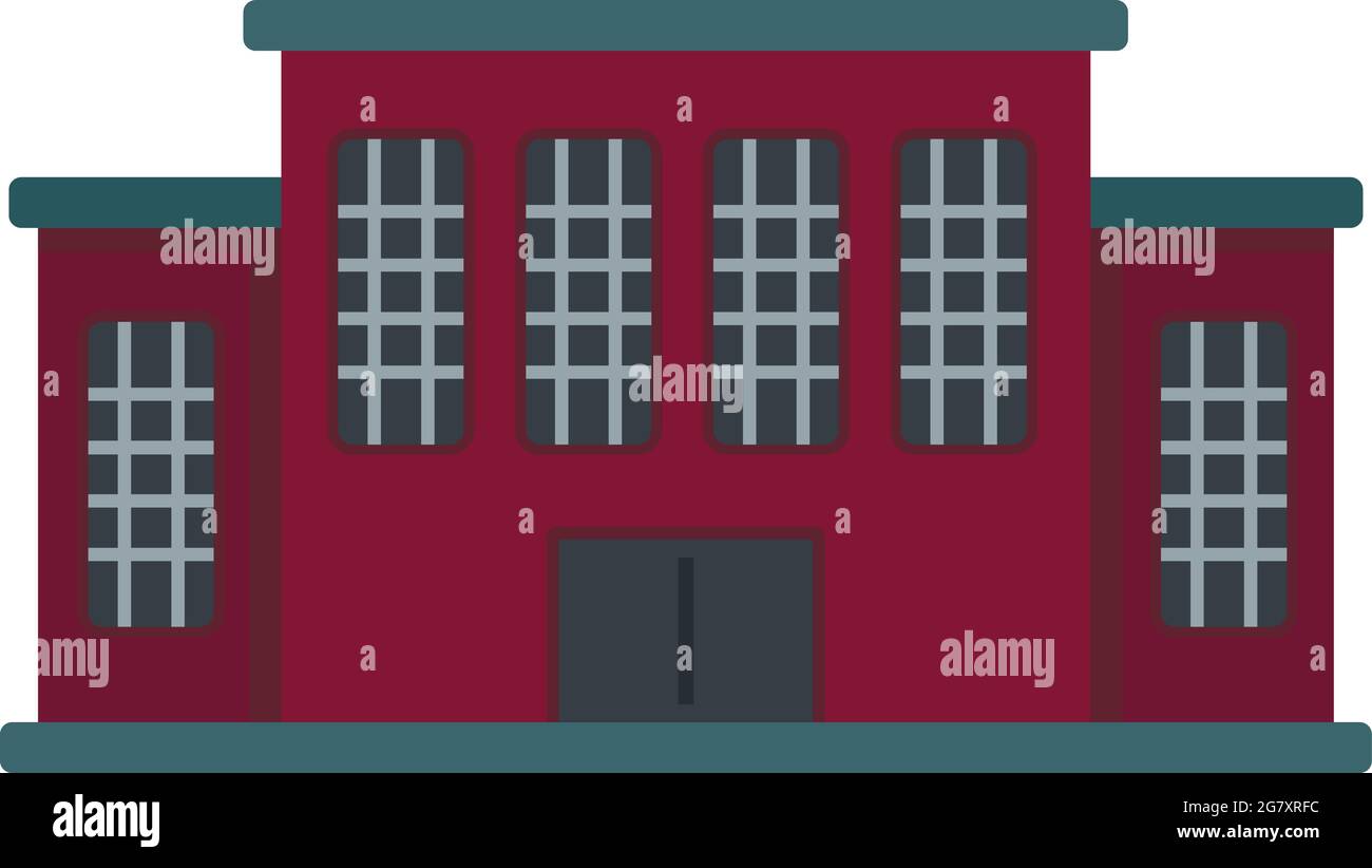 Tribunal building icon. Flat illustration of tribunal building vector ...