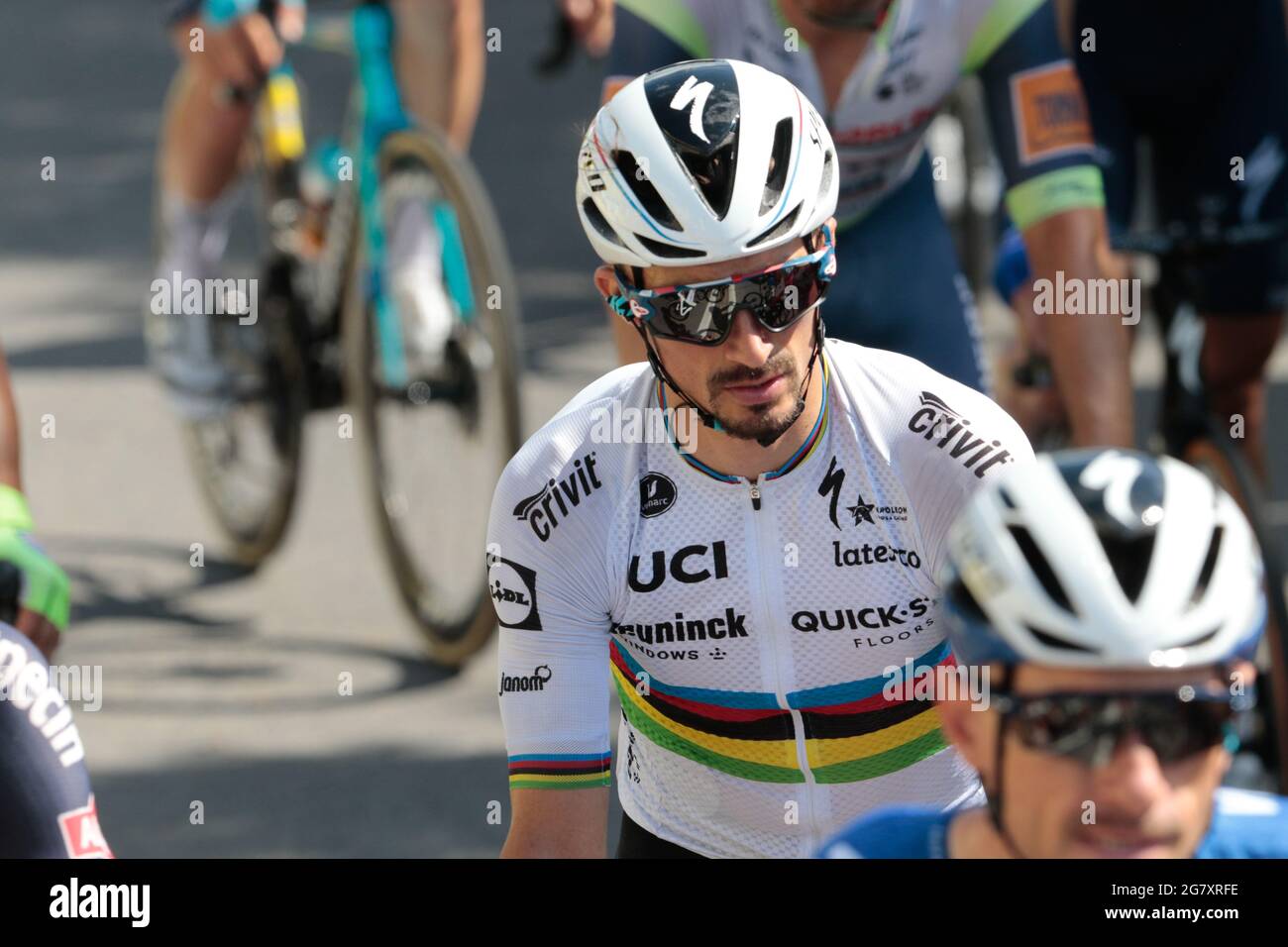 France. 16th July, 2021. Julian Alaphillipe Francee World Champion in ...