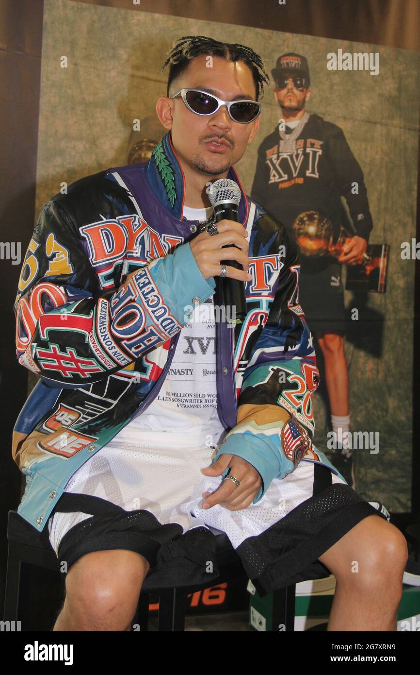 New York, NY, USA. 16th July, 2021. Tainy at the Tainy & Yandel press ...