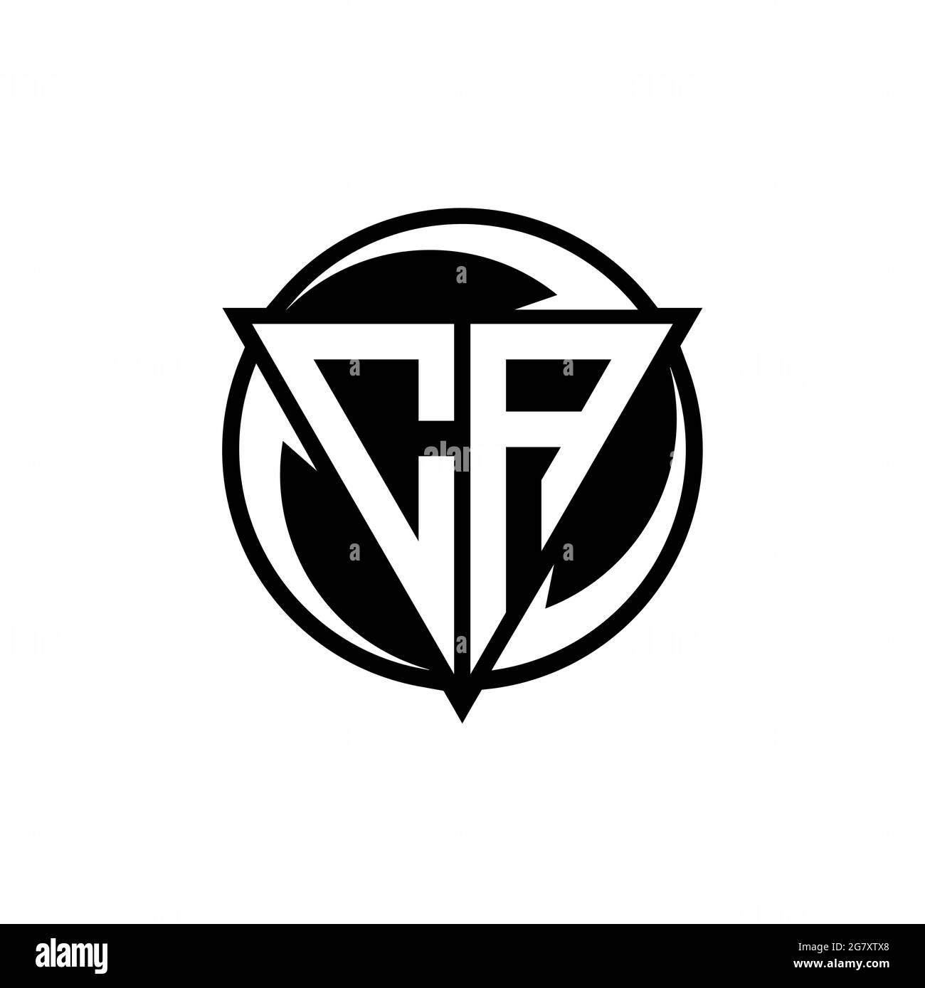 CA logo with triangle shape and circle rounded design template isolated ...