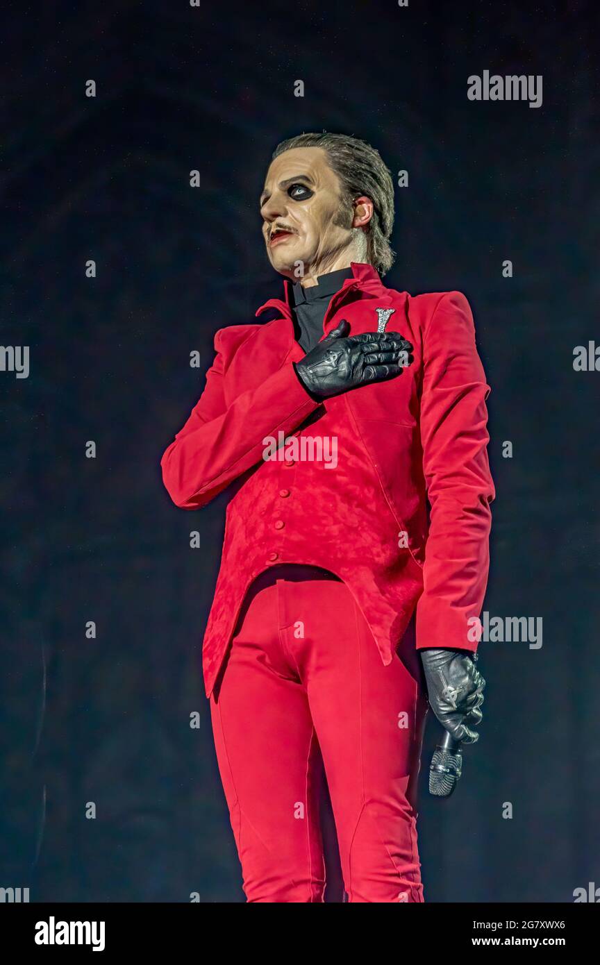 Ghost, also known as Ghost B.C. play live in London at The SSE Arena ...