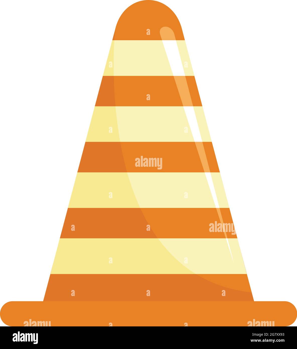 Road cone icon. Flat illustration of road cone vector icon isolated on ...