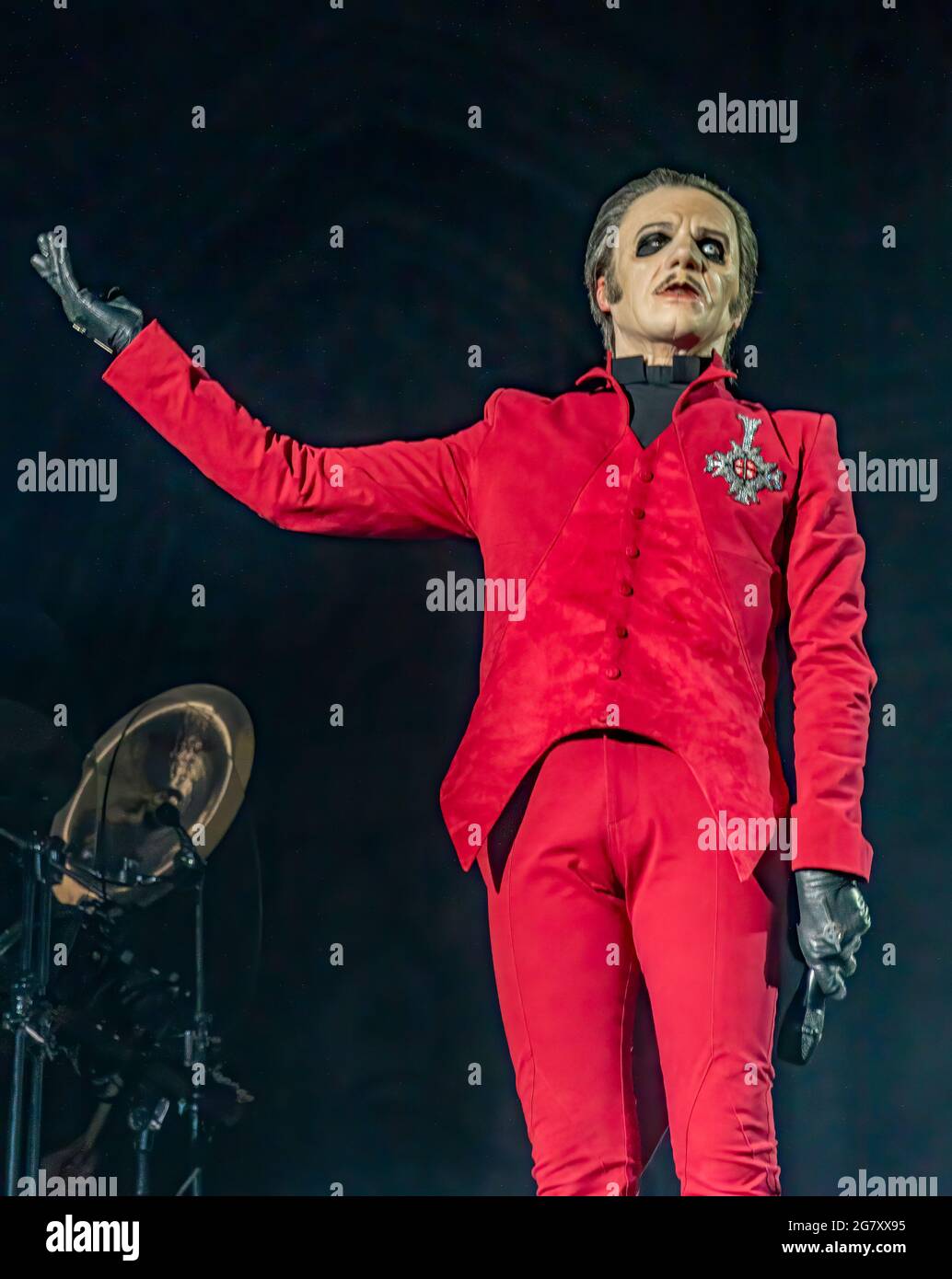 Ghost, also known as Ghost B.C. play live in London at The SSE Arena ...