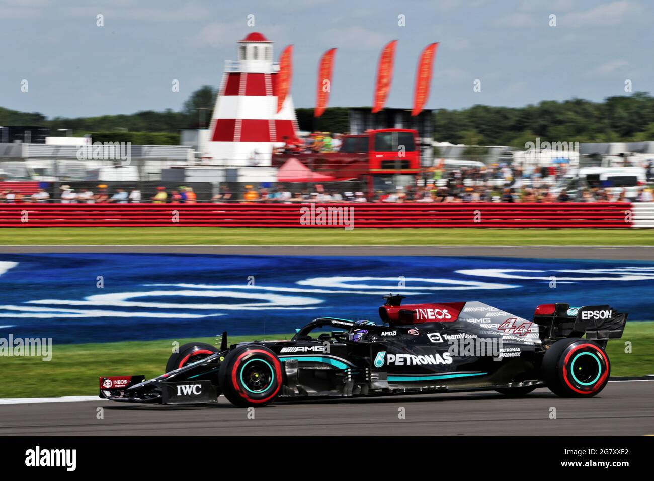 Silverstone, UK. 16th July, 2021. Lewis Hamilton (GBR) Mercedes AMG F1 ...