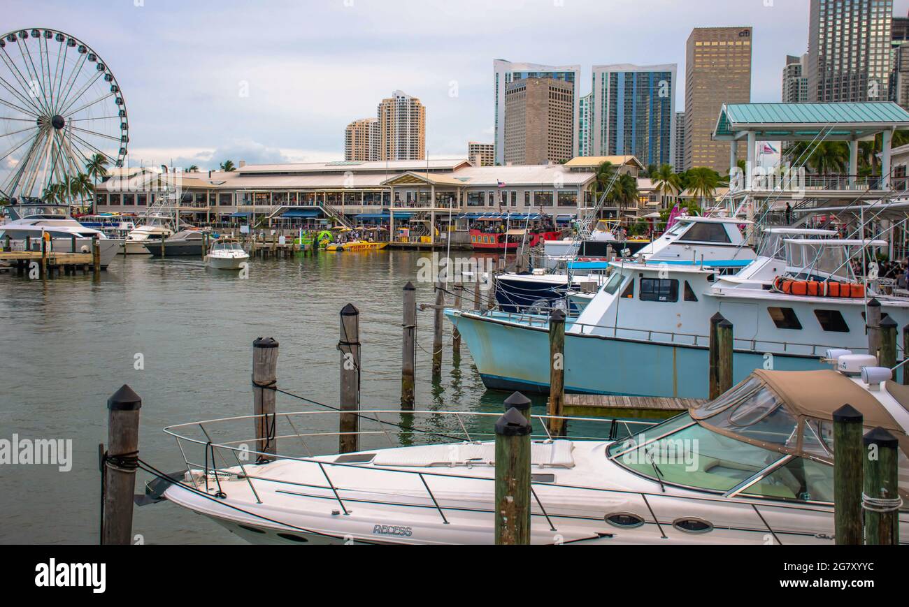 Miami , Florida. June 28, 2021. Panoramic view of Skyviews Miami ...
