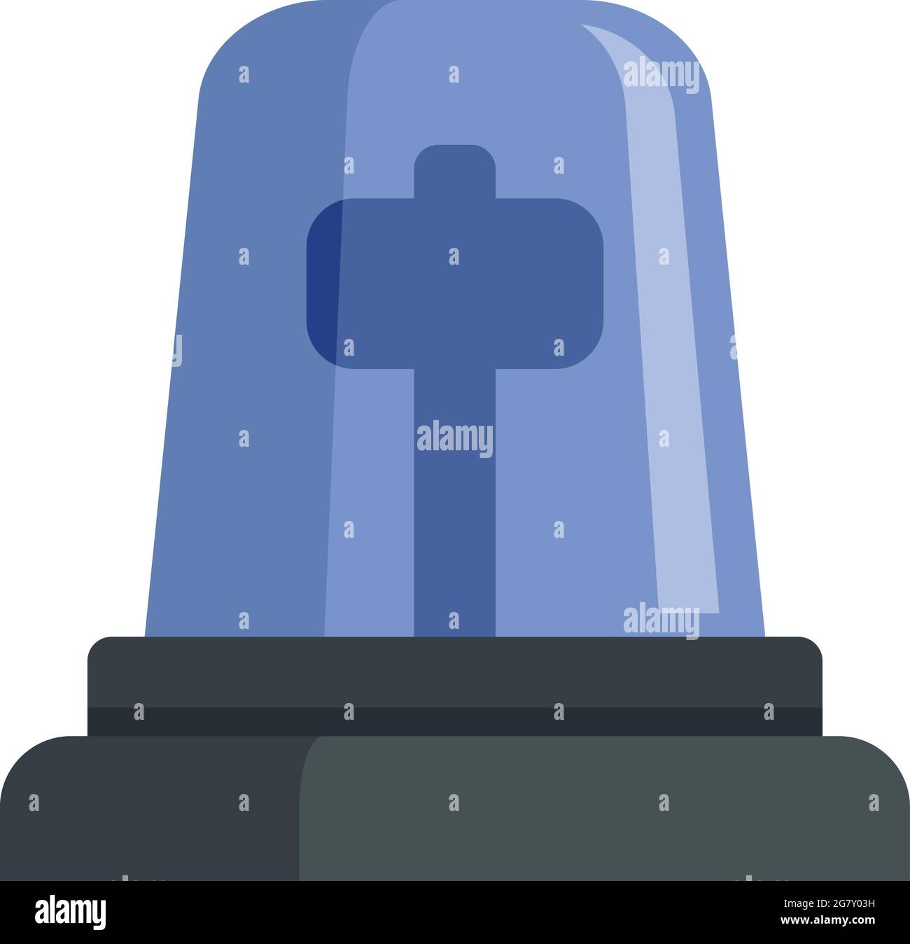 Police beacon icon. Flat illustration of police beacon vector icon ...