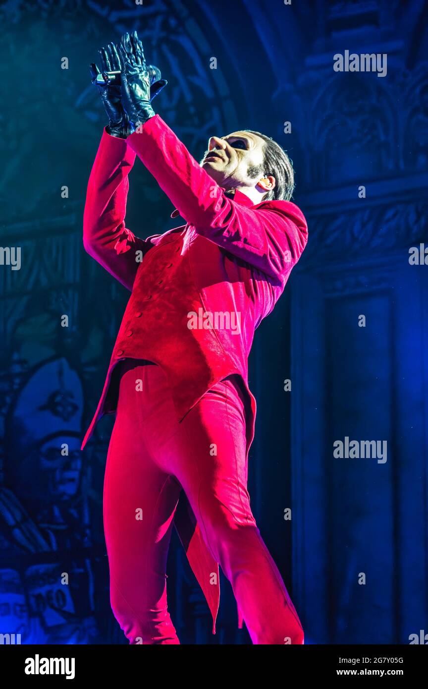 Ghost, also known as Ghost B.C. play live in London at The SSE Arena ...