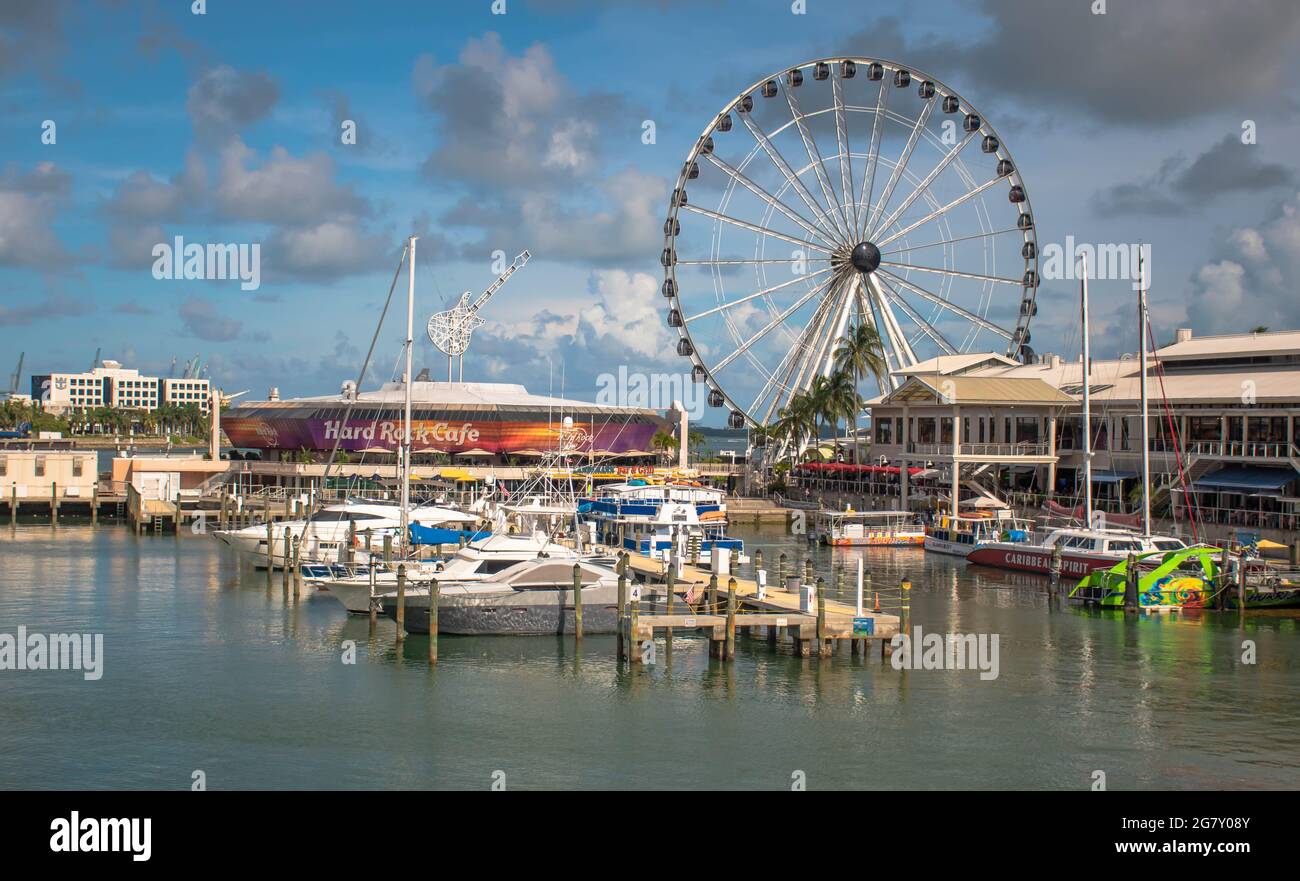 Miami , Florida. June 28, 2021. Panoramic view of Skyviews Miami ...