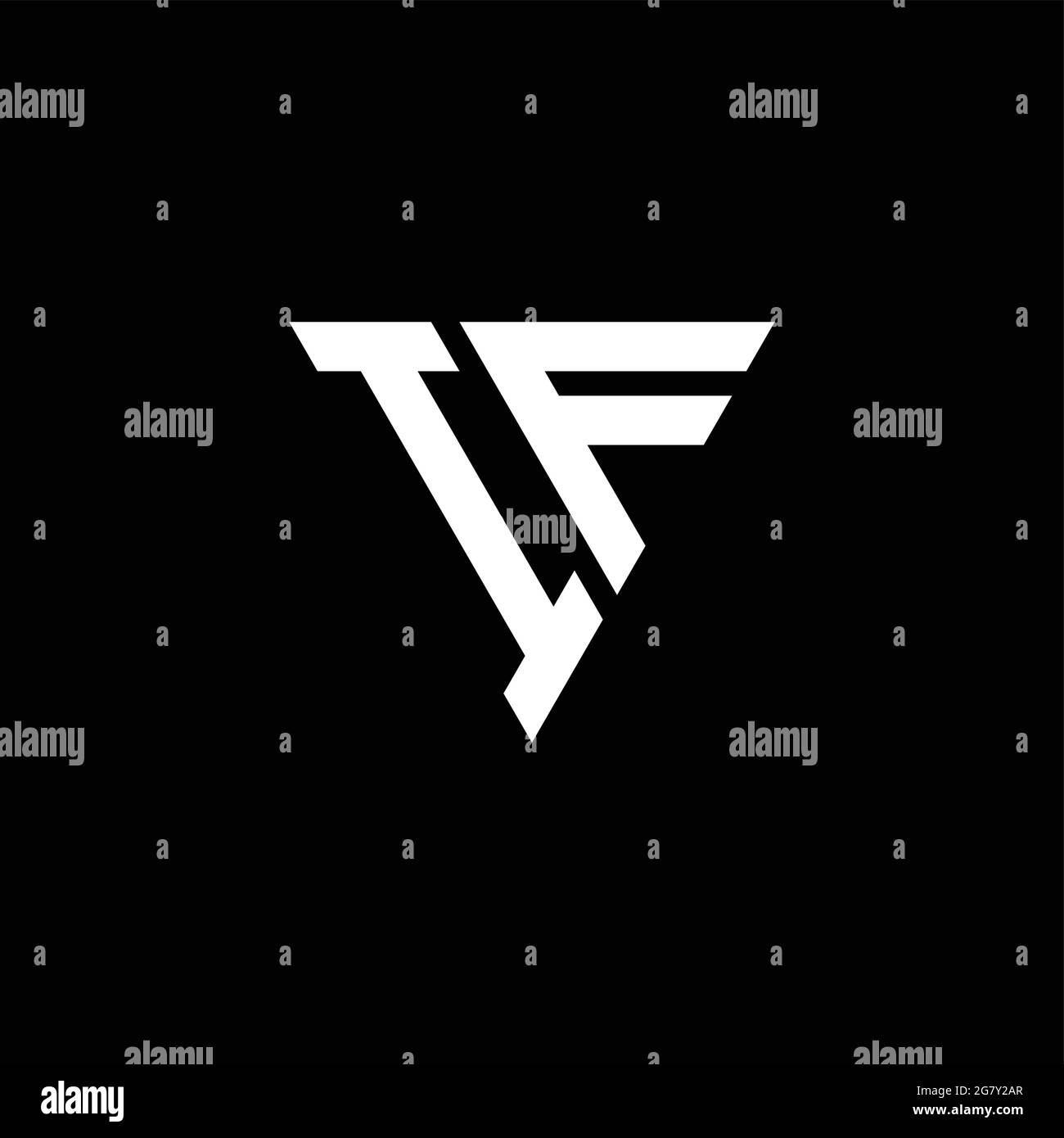 IF Logo letter monogram with triangle shape design template isolated on ...