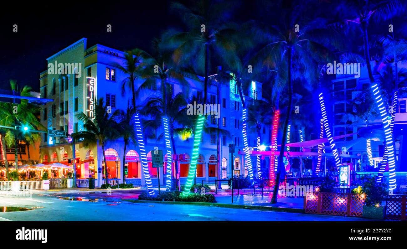 Miami Beach, Florida. June 29, 2021. Partial view of South Beach (19 ...