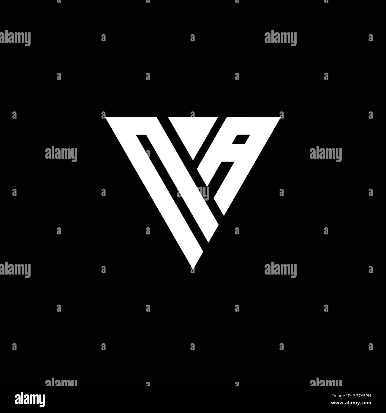 NA Logo letter monogram with triangle shape design template isolated on ...