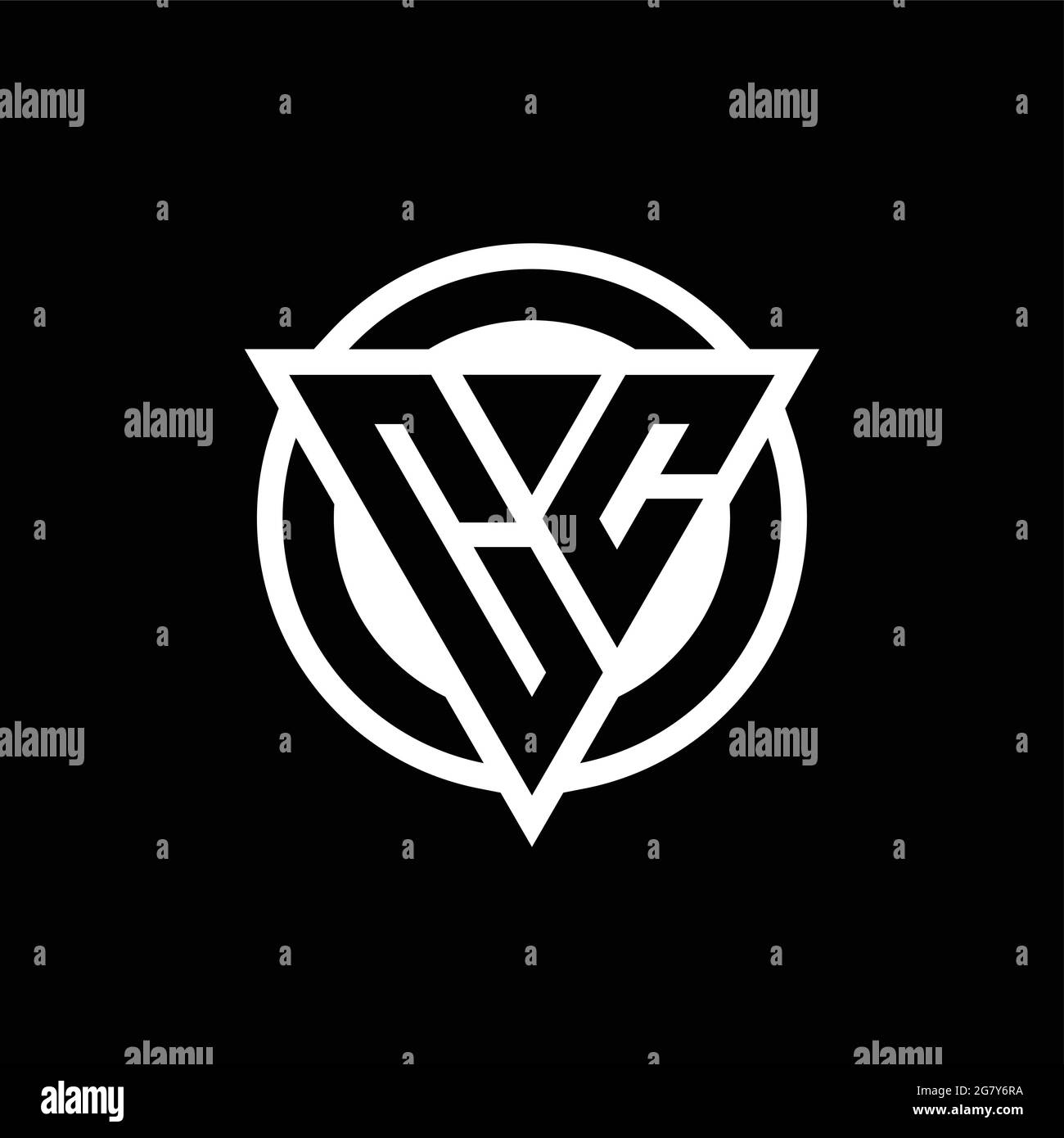 CC logo with negative space triangle shape and circle rounded design ...
