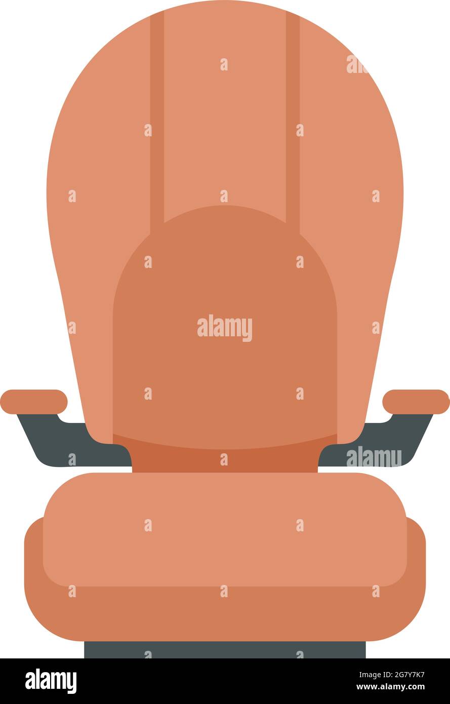 Isofix kid car seat icon. Flat illustration of isofix kid car seat ...