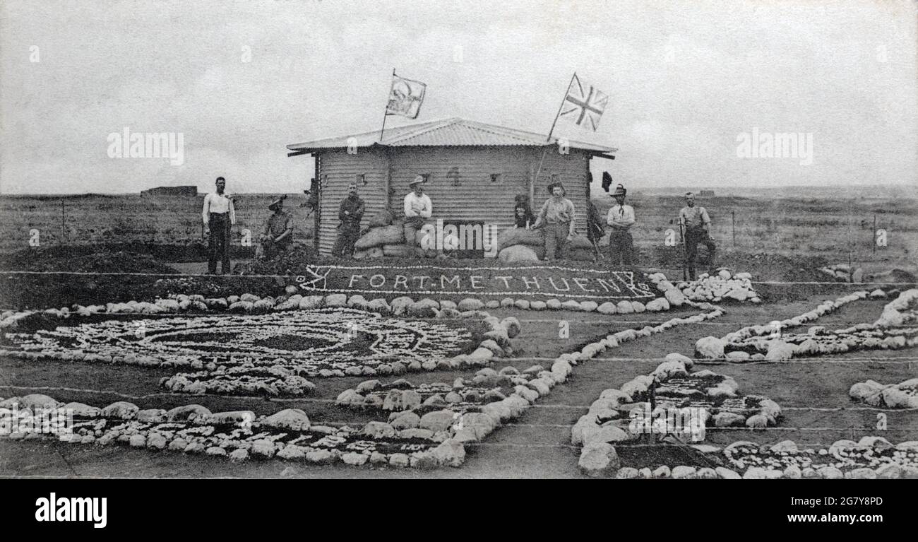 A historical view of Fort Methuen, Mafeking, South Africa with its ...