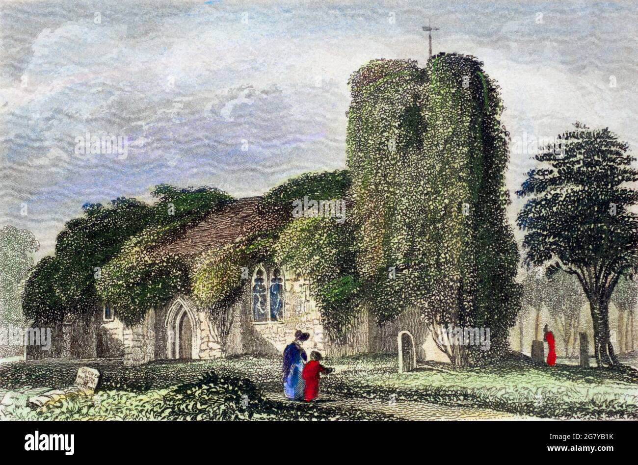 A historical view of All Saints, Chingford Church, Essex, England, UK ...