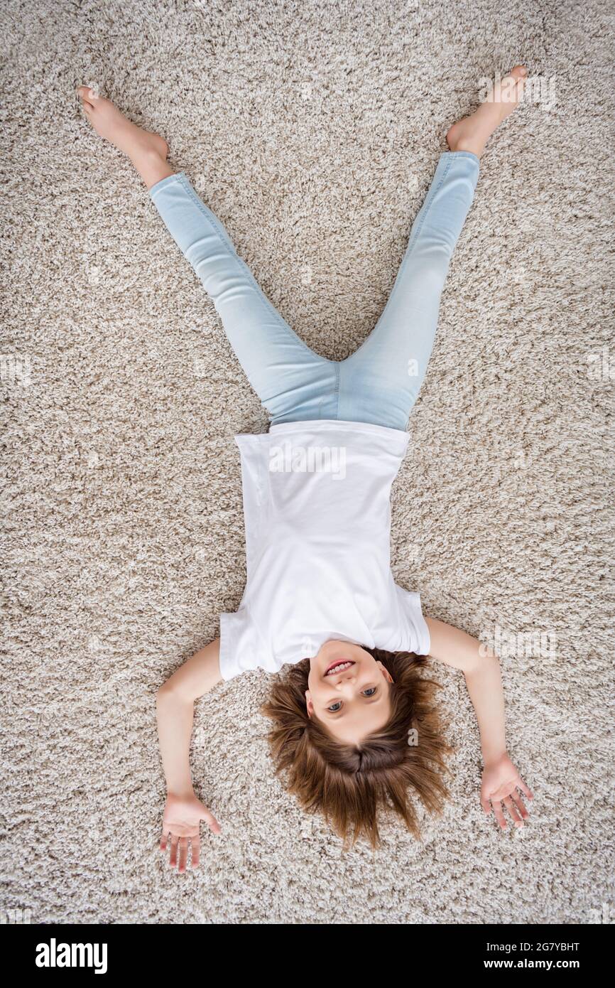 High school girl lying down hi-res stock photography and images - Alamy