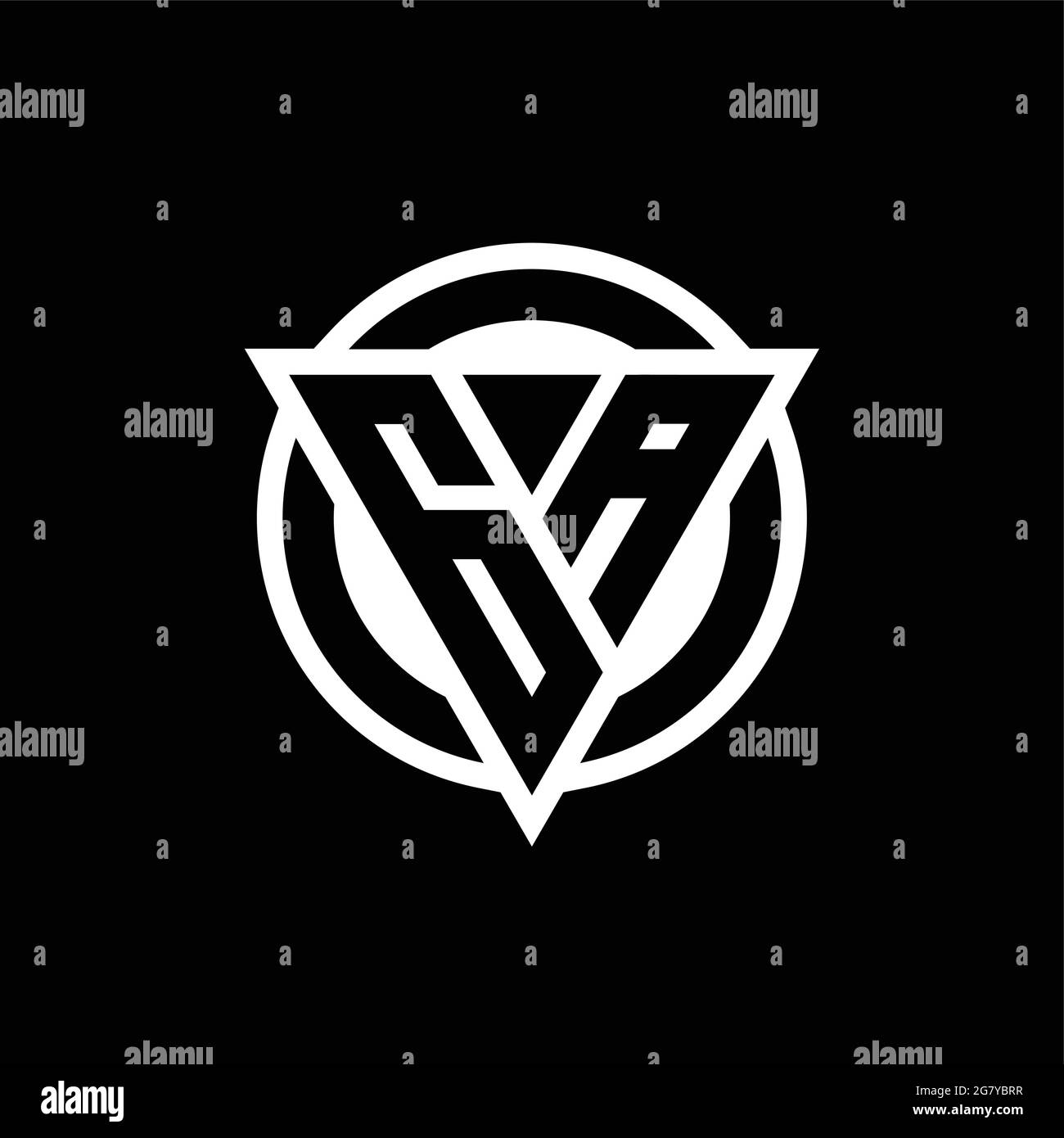 GA logo with negative space triangle shape and circle rounded design ...