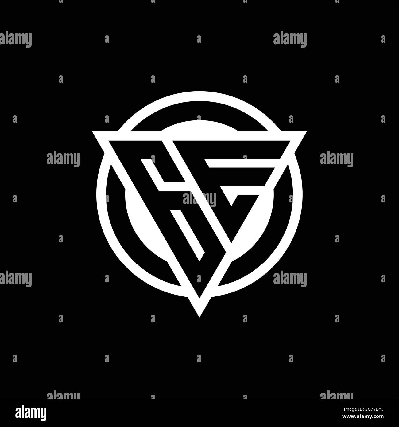 GE logo with negative space triangle shape and circle rounded design ...