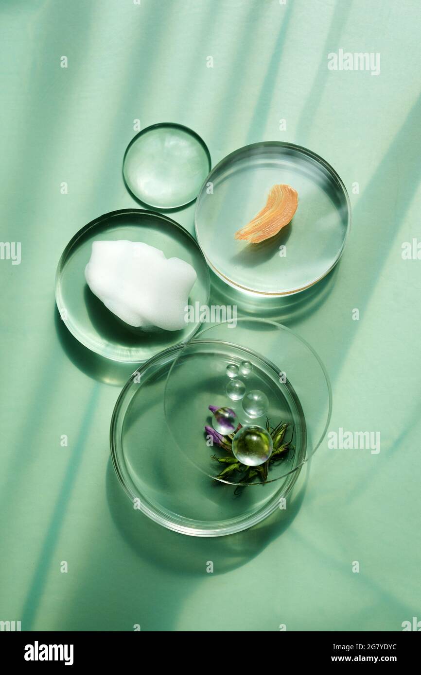 Abstract cosmetic laboratory. Chemical laboratory research. Organic ...