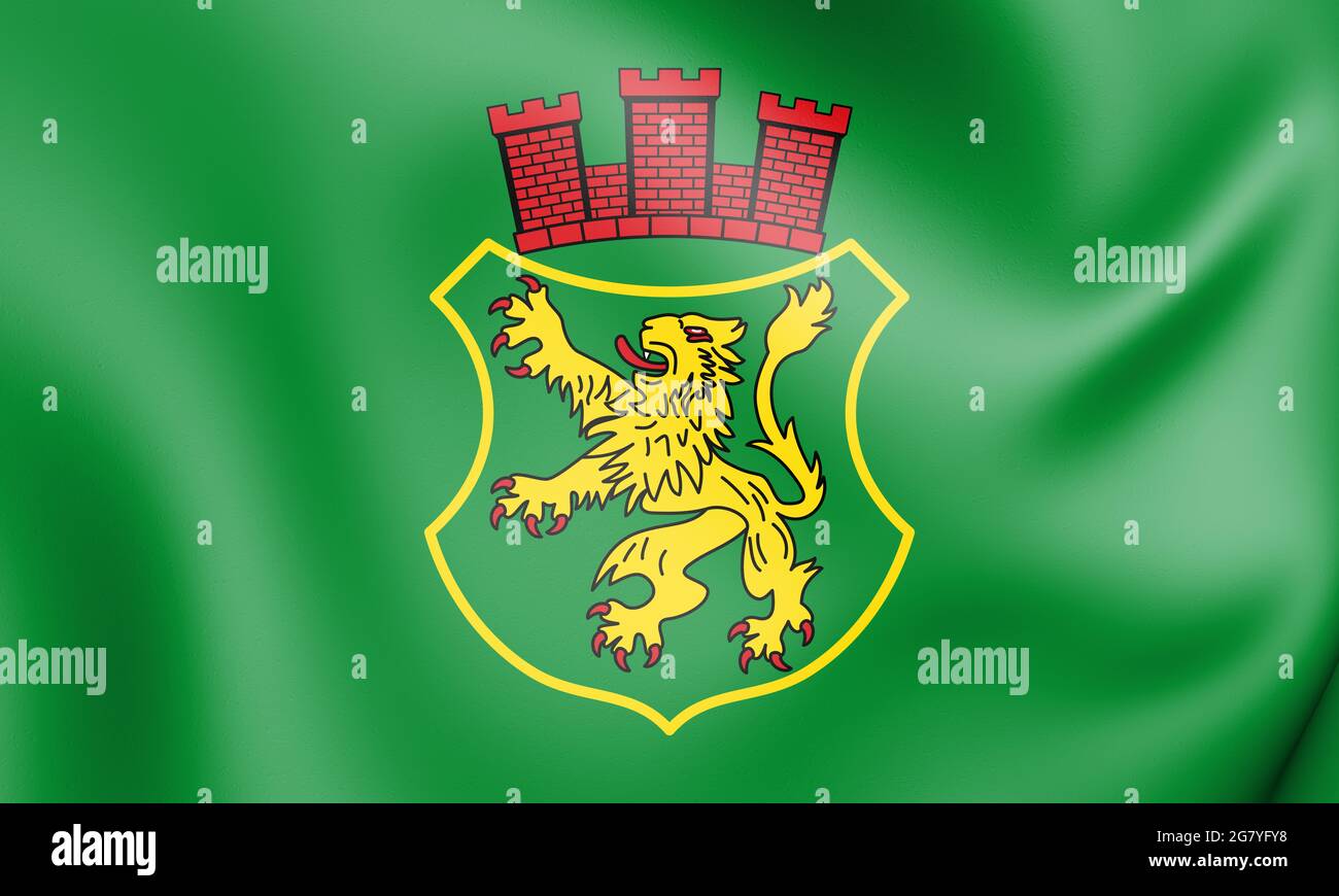 3D Flag of Bad Munder am Deister (Lower Saxony), Germany. 3D ...