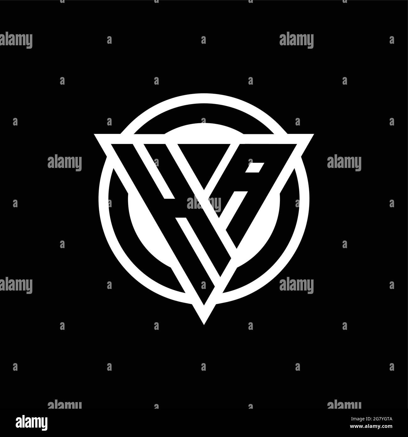 HA logo with negative space triangle shape and circle rounded design ...