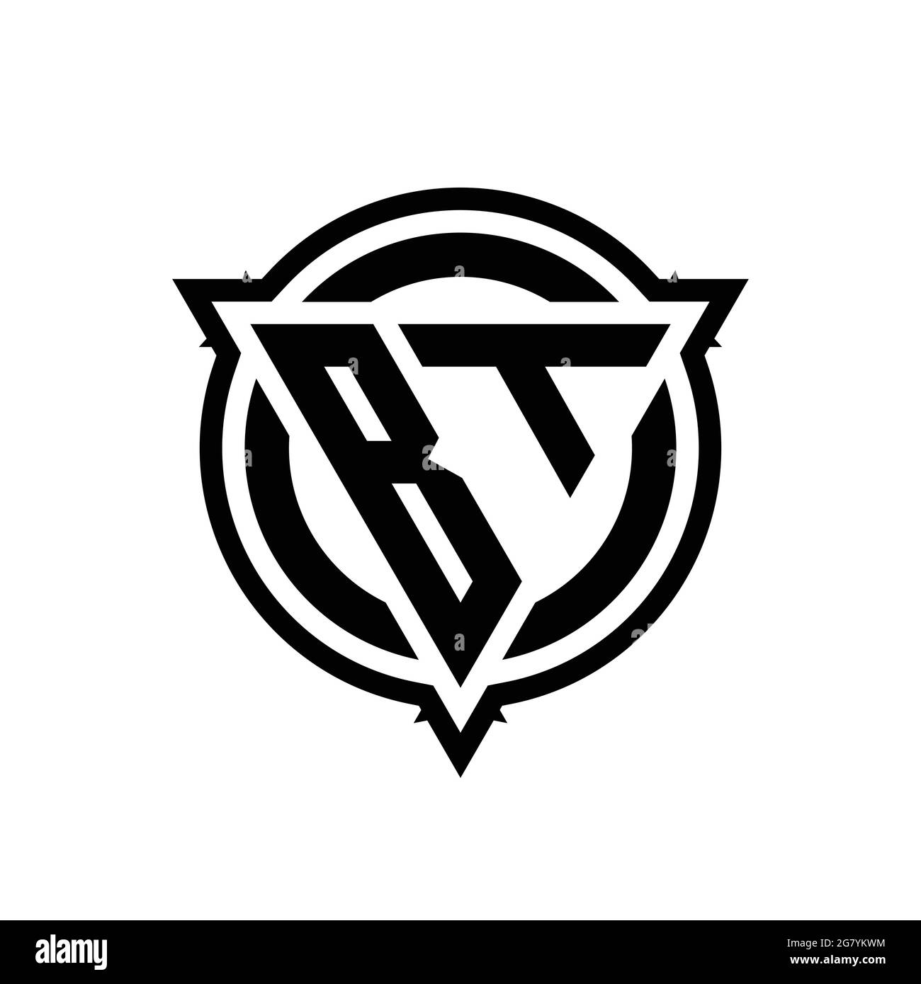 BT logo with triangle shape and circle with outline rounded design ...