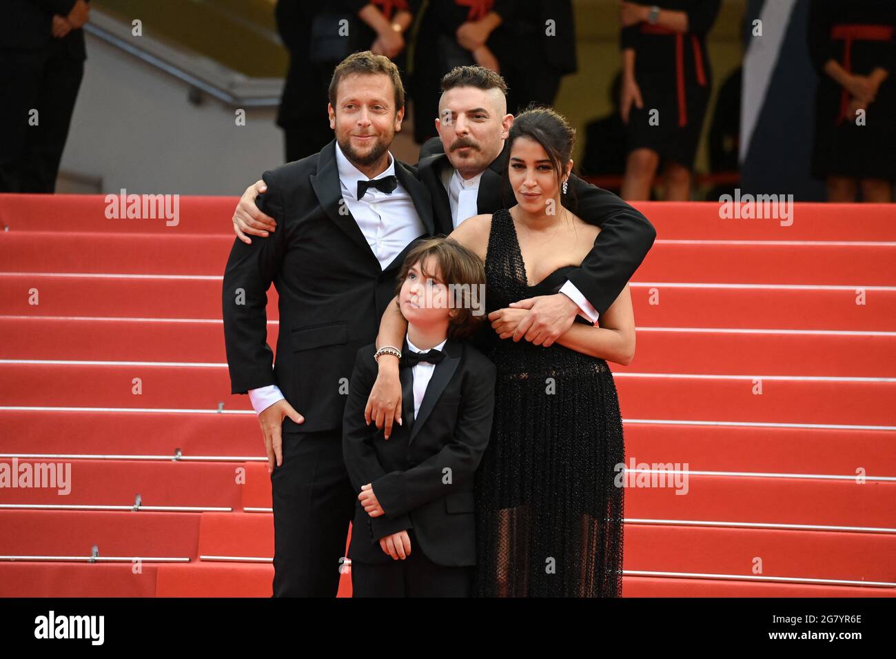 Cannes, France. 16th July, 2021. Joachim Lafosse, Damien Bonnard ...