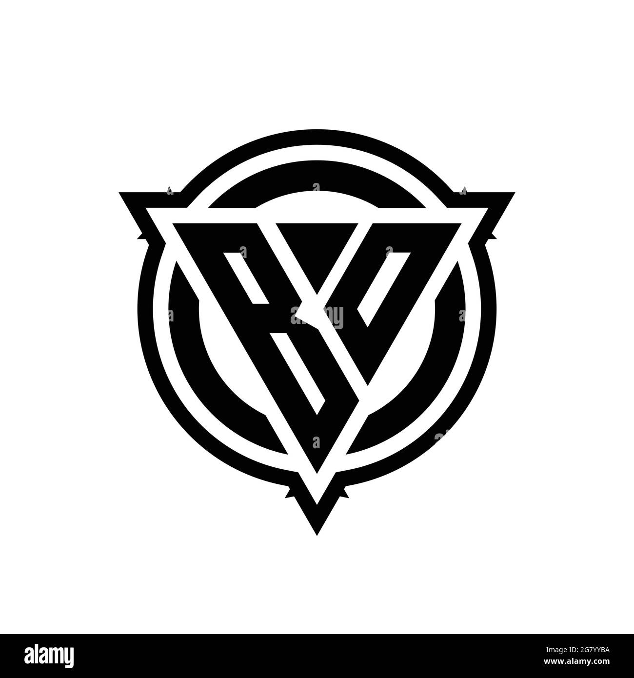 BO logo with triangle shape and circle with outline rounded design ...